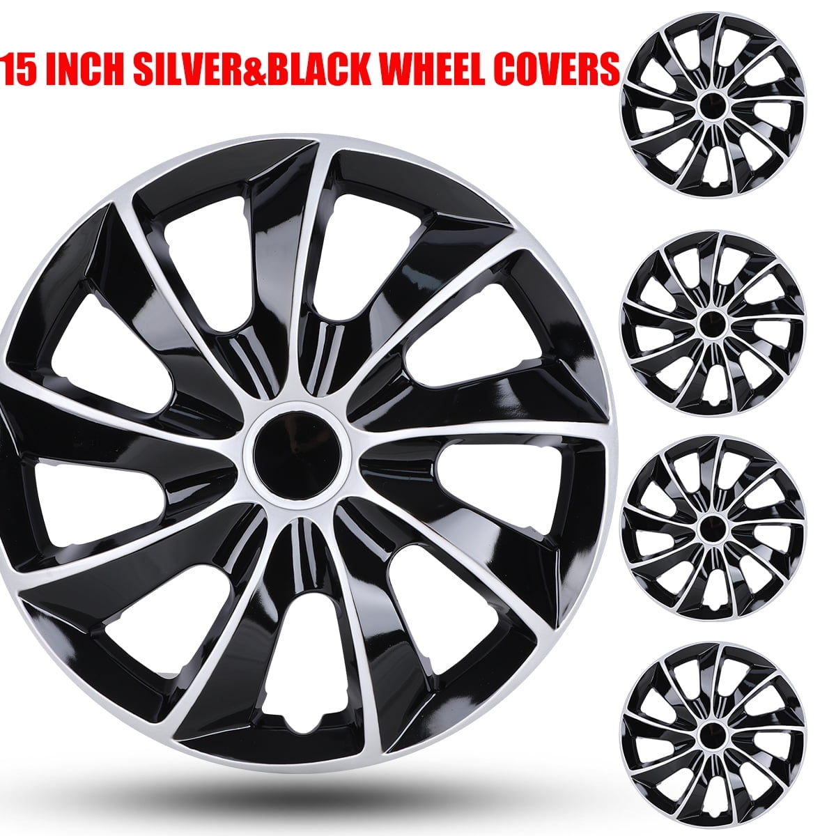 (4 pack) 15 Inch Wheel Rim Covers Fit R15 Tire, PP Material, Steel Rim ...