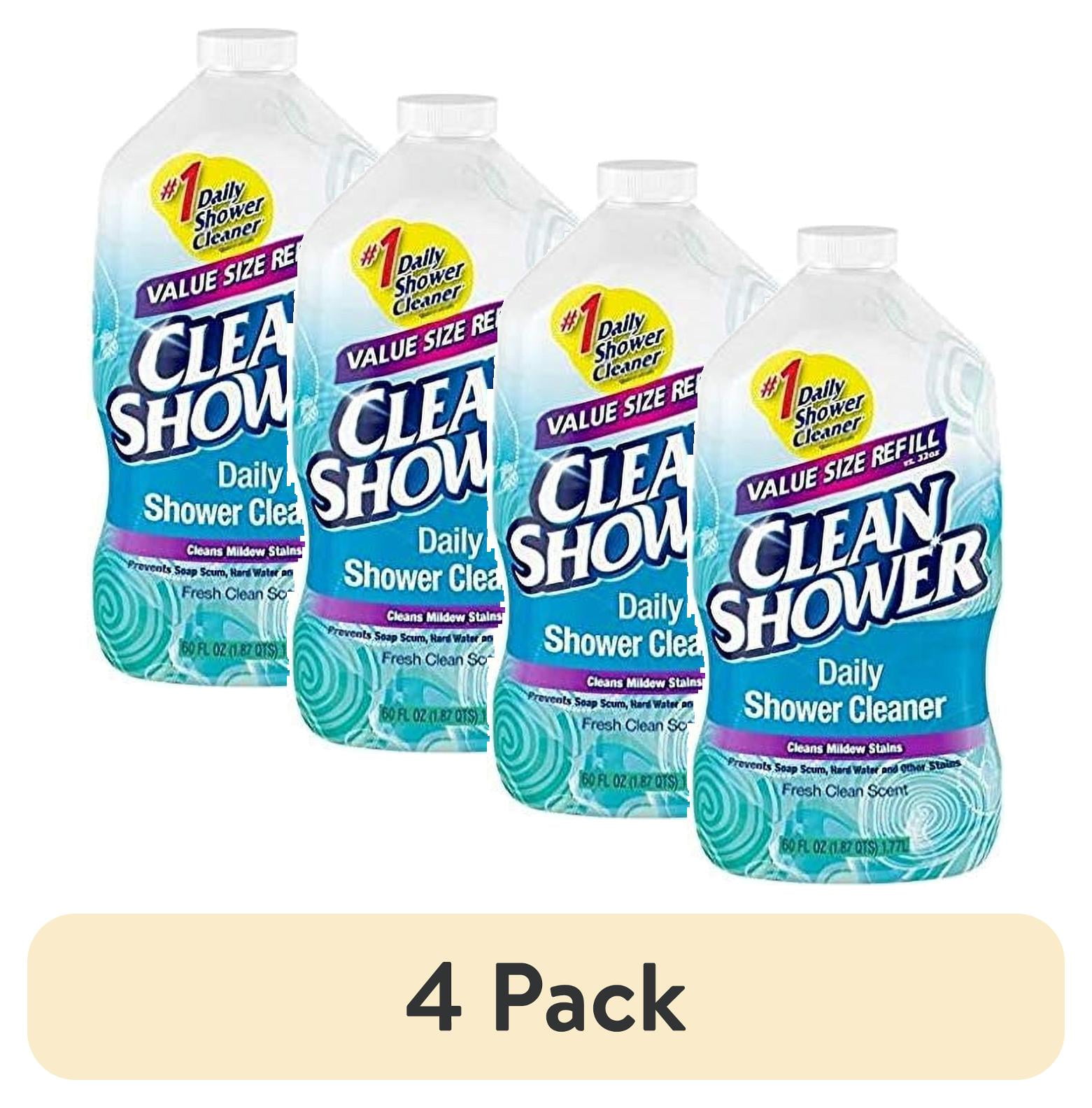 (4 pack) 1PK Clean Shower Fresh Clean Scent Daily Shower Cleaner 60 oz ...