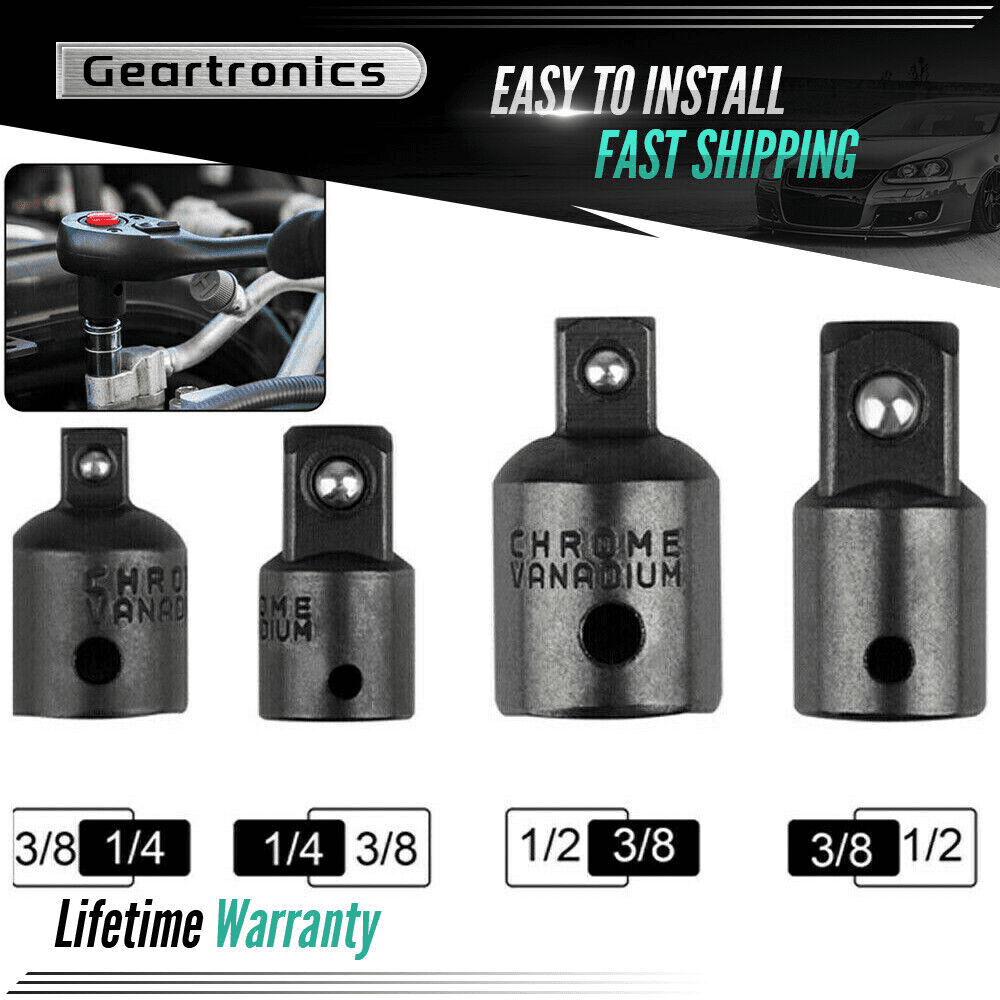 4 pack 3/8" to 1/4" 1/2 inch Drive Ratchet SOCKET ADAPTER REDUCER Air ...