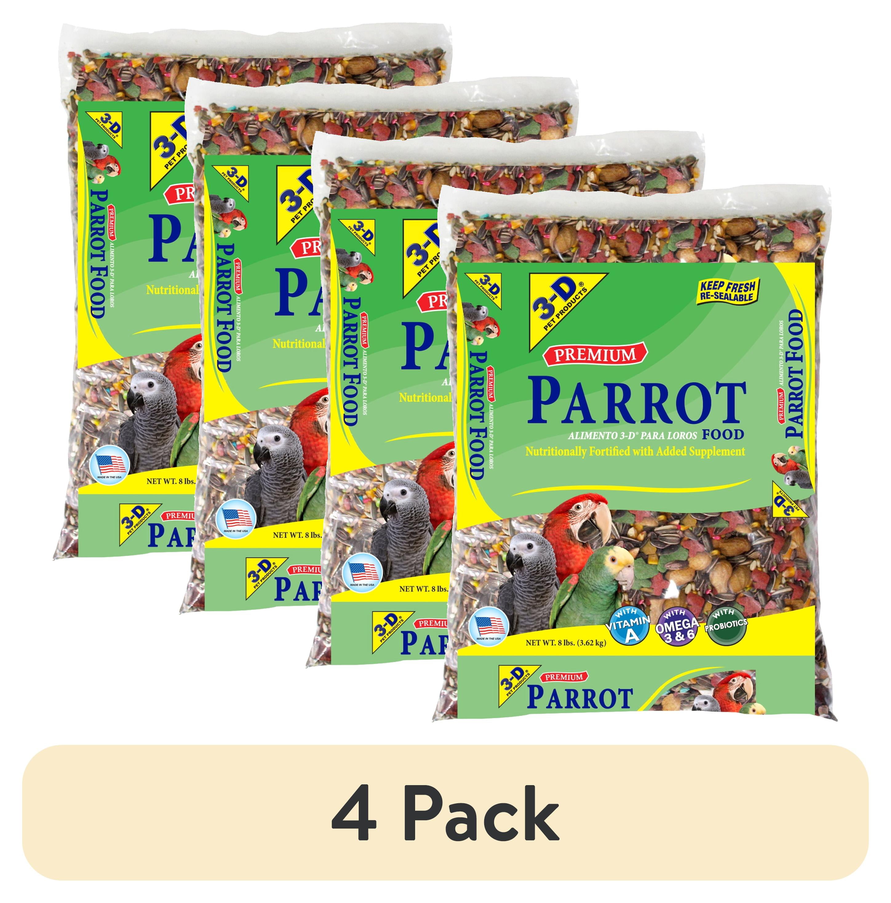 (4 pack) 3-D Pet Products Premium Parrot Bird Food Seeds, with ...