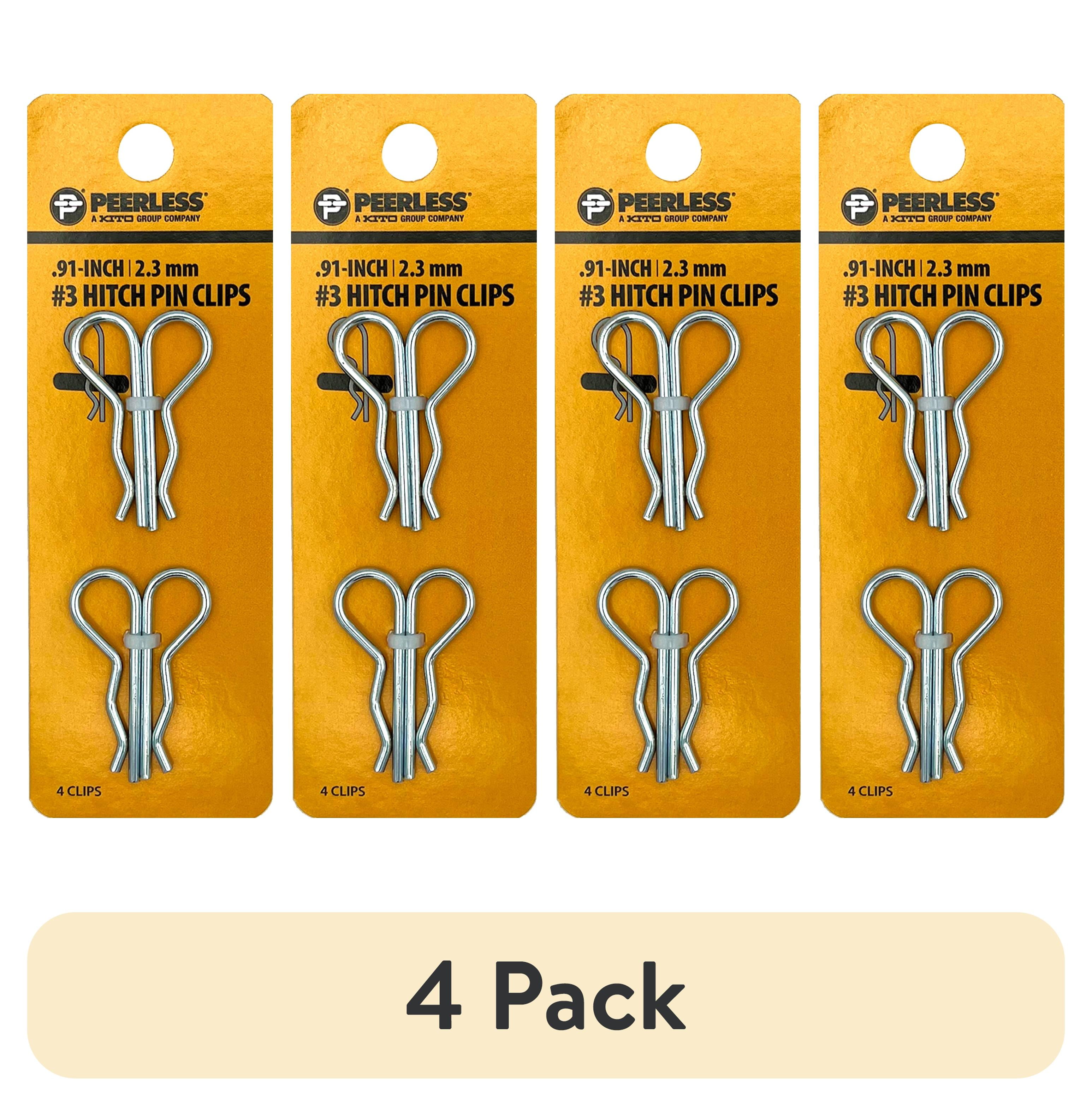 (4 pack) #3 Hitch Pin Clips, 4 Pack, Zinc, Peerless Chain Company ...