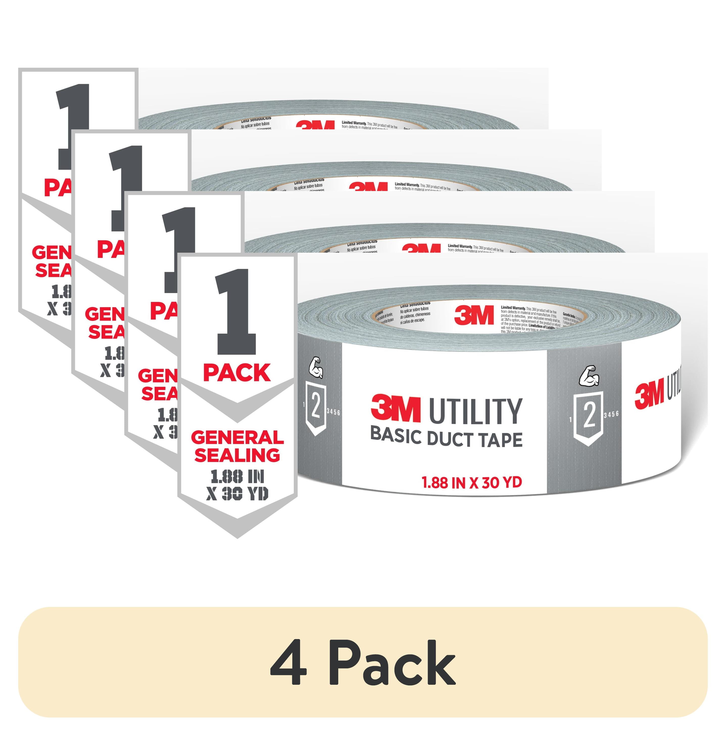 (4 pack) 3M Utility Duct Tape, Silver, Basic Use, 1.88 in. x 30 yd., 1 ...