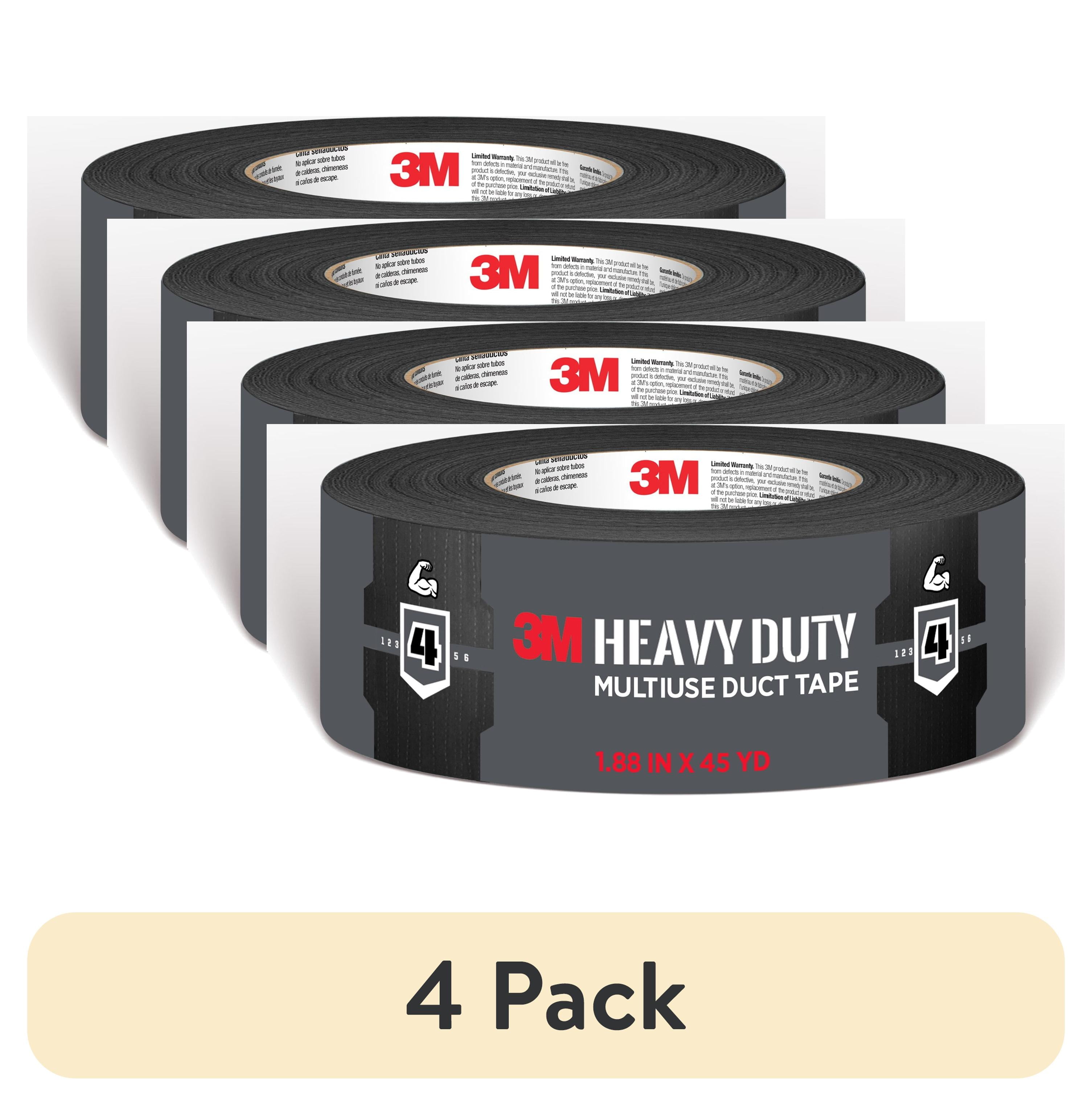 (4 pack) 3M Heavy Duty Black Duct Tape, 1.88 in. x 45 yd., 1 Roll ...