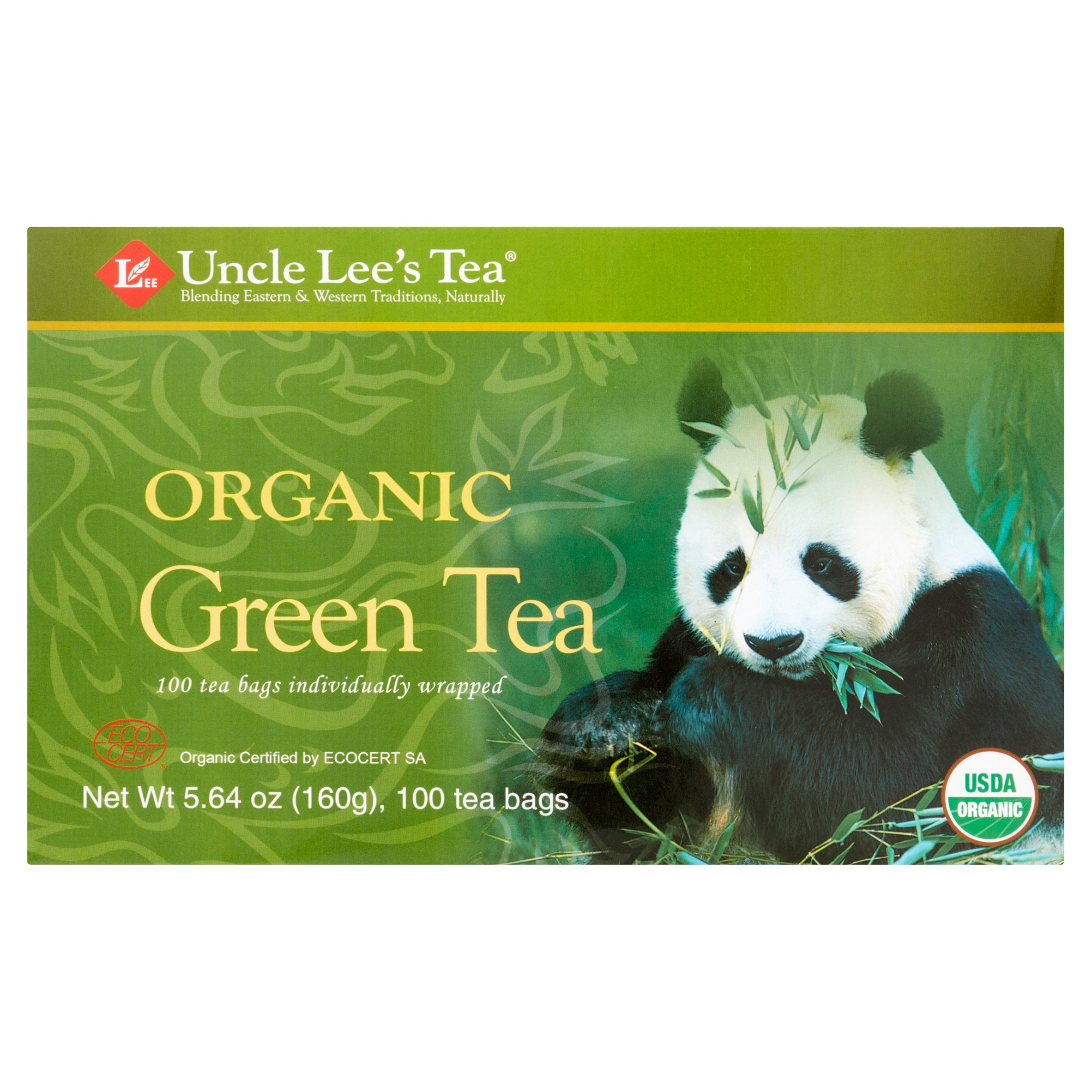 (4 pack) (4 Boxes) Uncle Lee's Tea, Organic Green Tea, 100 Ct - Walmart.com