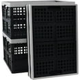 4-pack 42 Liter Collapsible Crates, Large Plastic Folding Storage ...