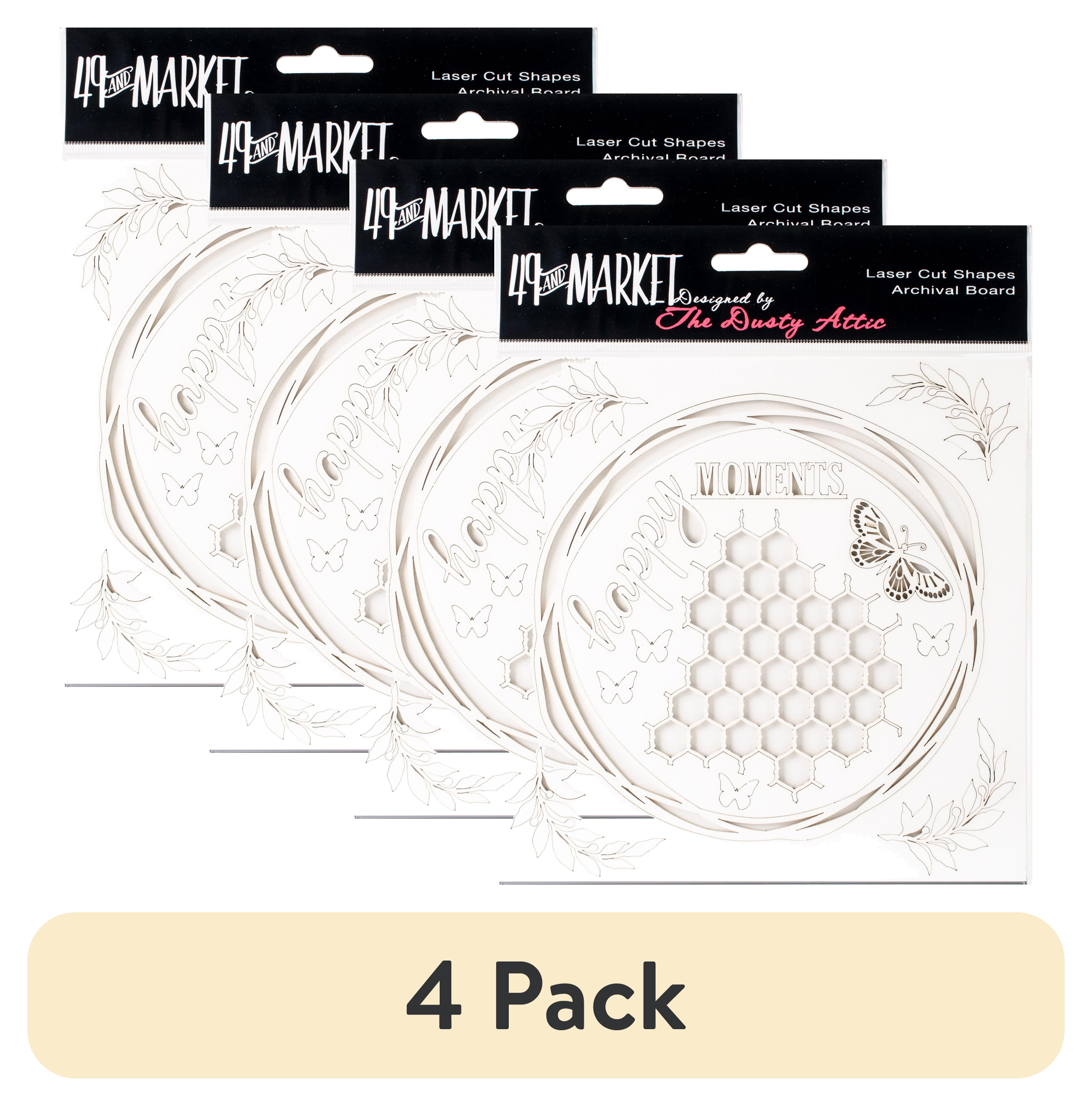 (4 pack) 49 And Market Archival Chipboard 6"X6"-Happy Moments White ...