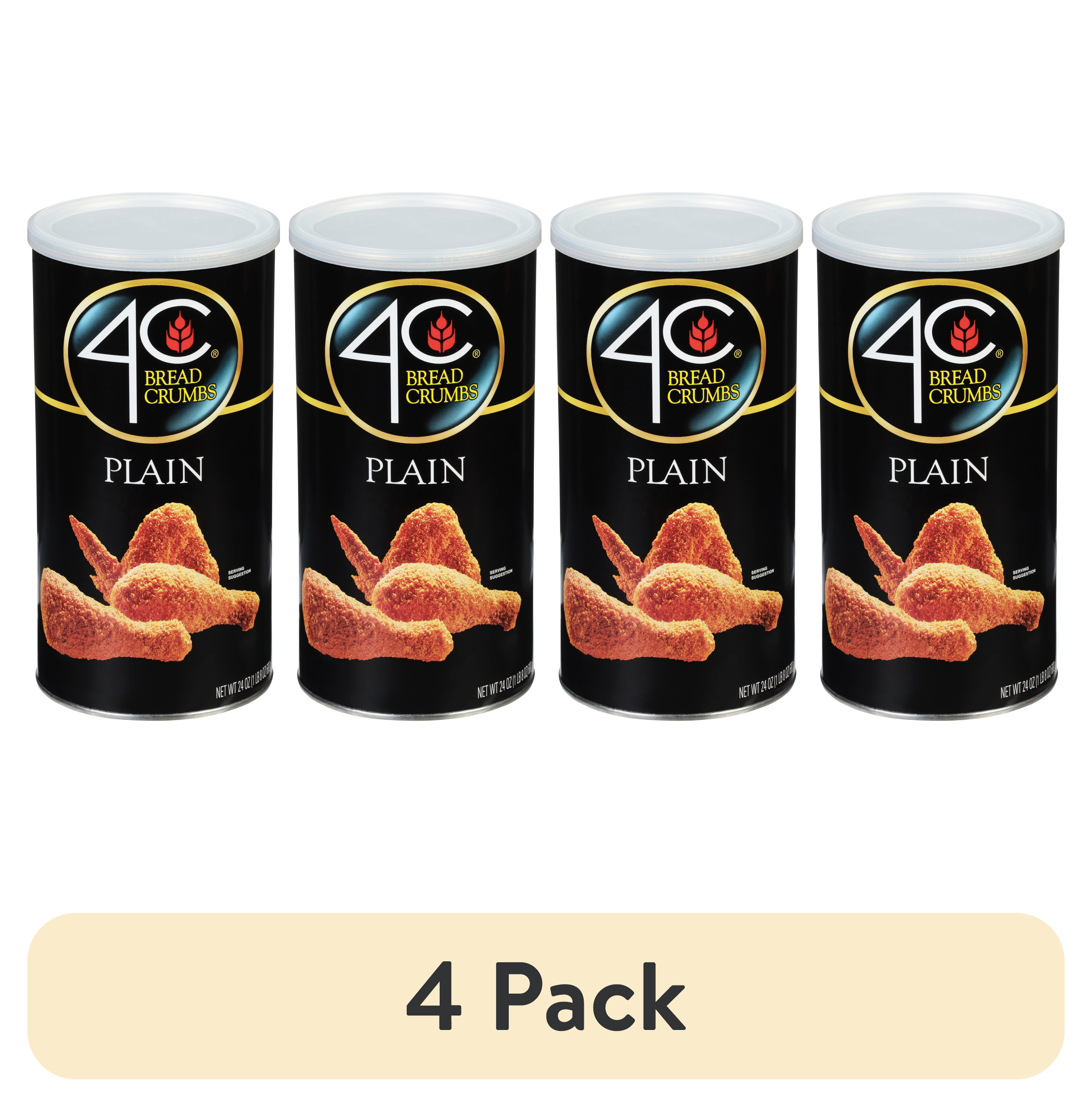 (4 pack) 4C Plain Bread Crumbs, 24 oz Canister - Walmart.com