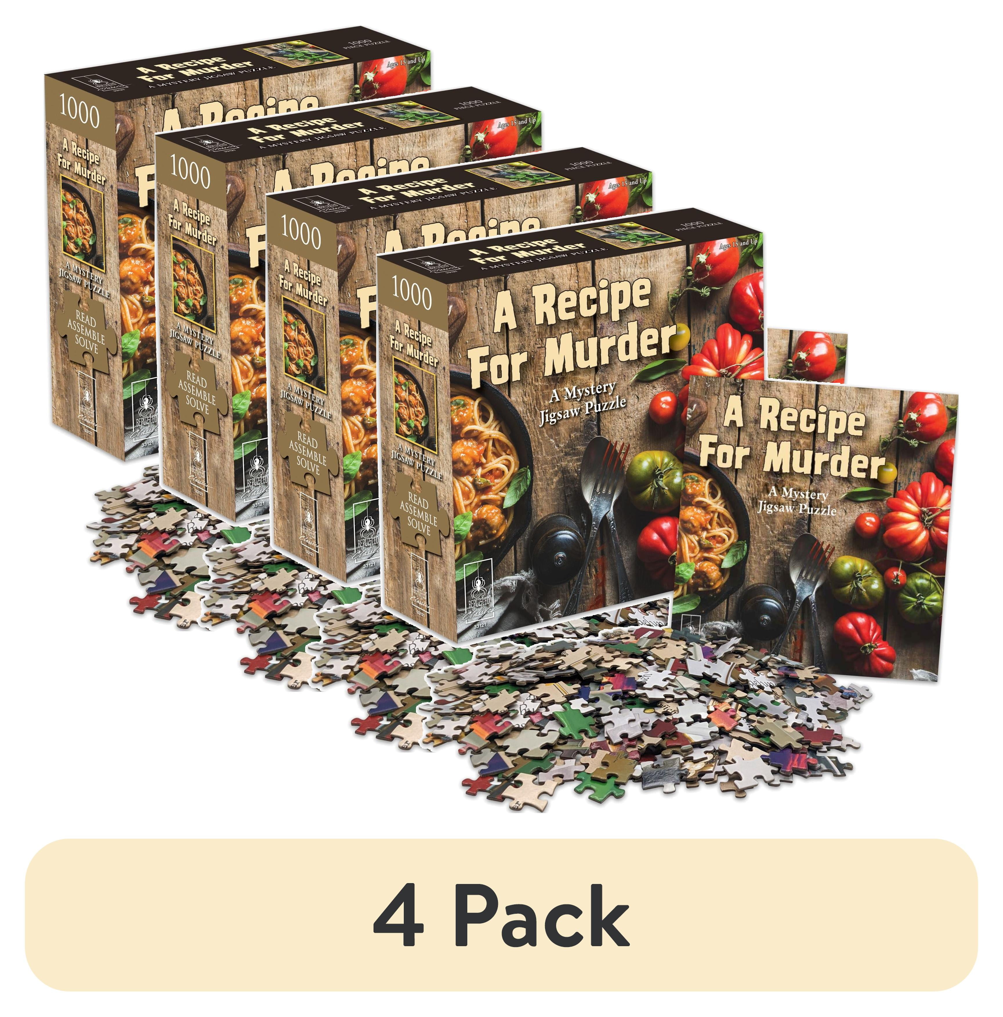(4 pack) Murder Mystery Party | Classic Mystery Jigsaw Puzzle, A Recipe ...