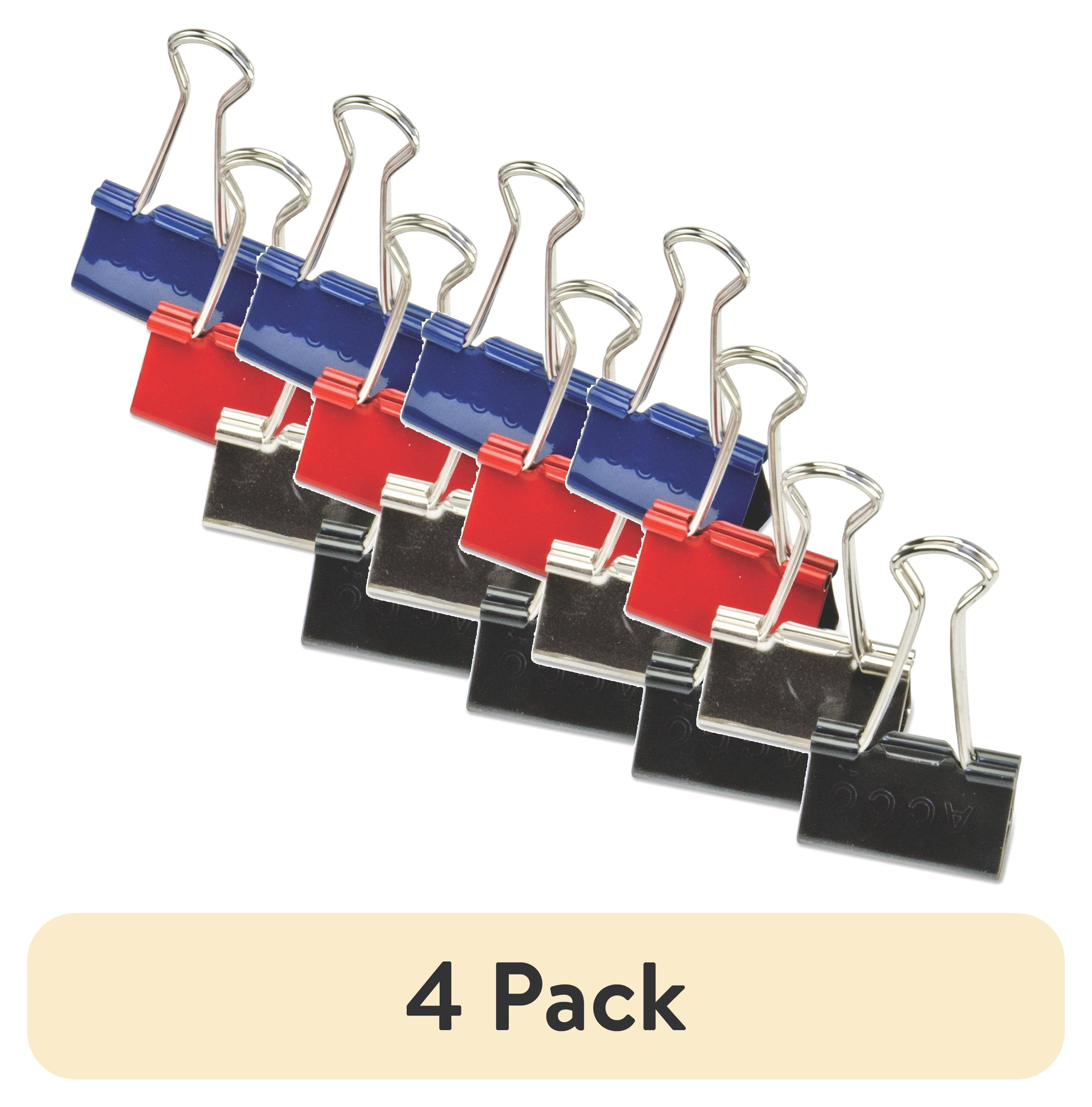 (4 pack) ACCO Binder Clips, Assorted Sizes & Colors, 30/Pack - Walmart.com