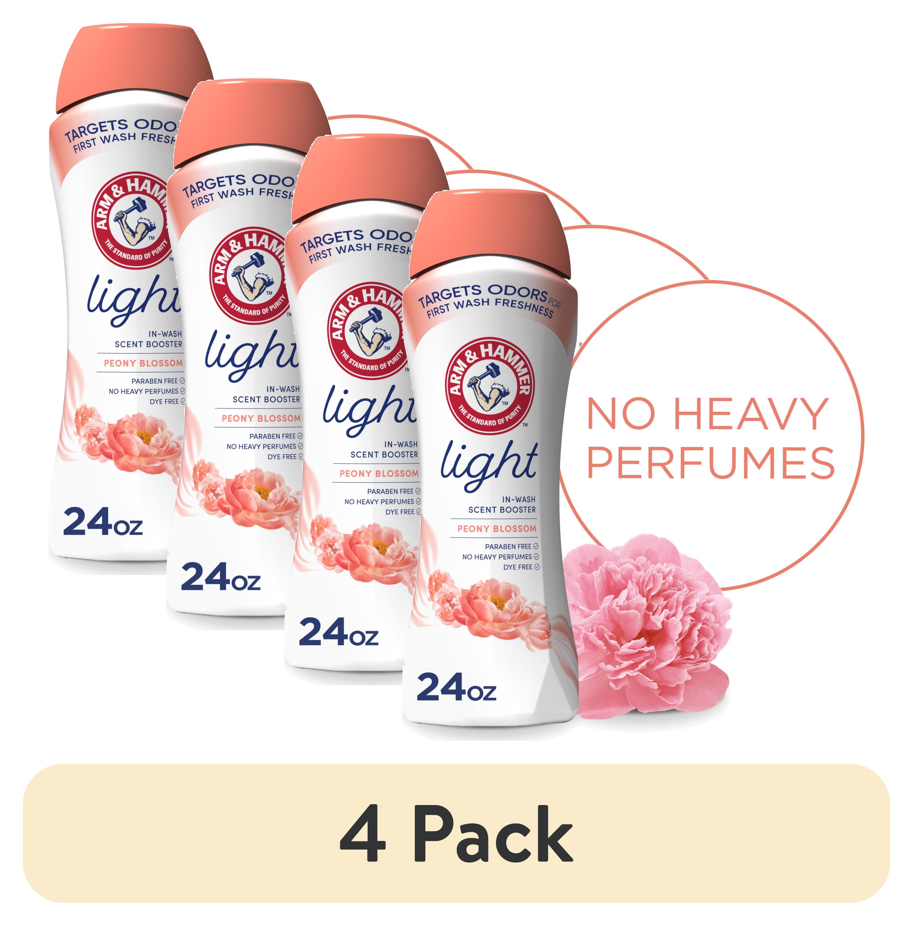 (4 pack) ARM & HAMMER Light In-Wash Scent Booster, No Heavy Perfumes ...