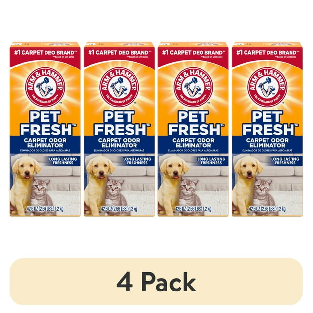 (4 pack) ARM & HAMMER Pet Fresh Carpet Odor Eliminator, for Homes with ...