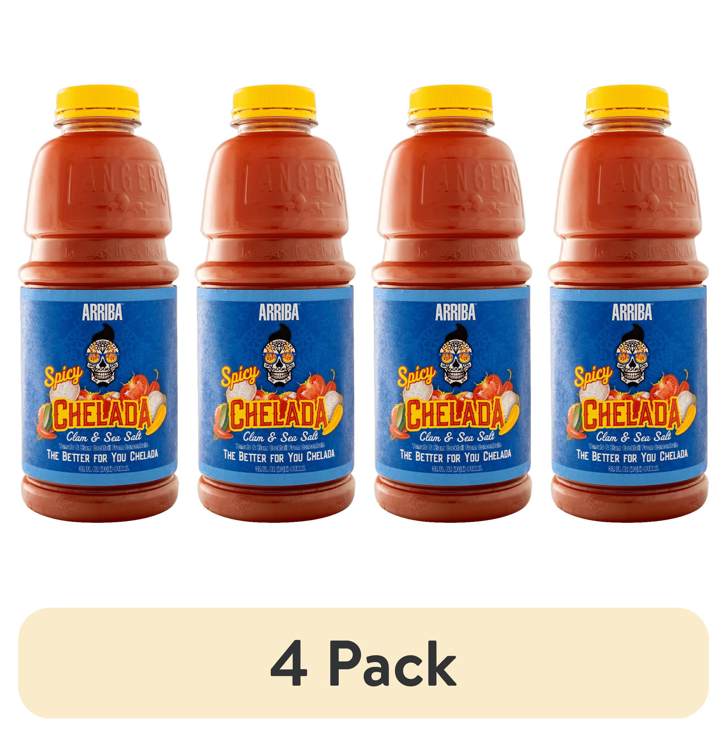 (4 pack) Arriba Organic Spicy Clam & Sea Salt Chelada, 32 fl oz ...