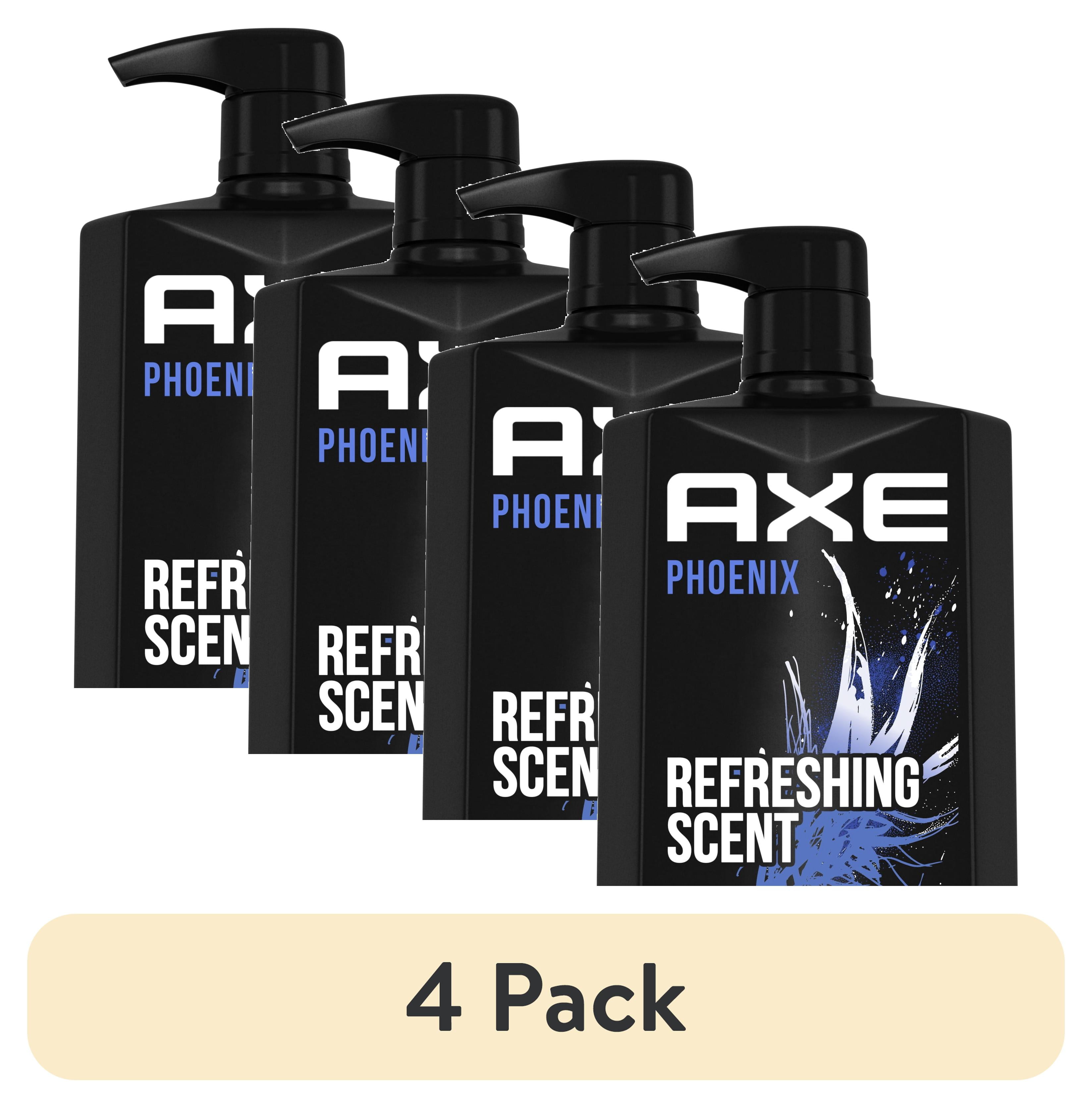 (4 pack) AXE Men's Liquid Body Wash & Shower Gel with Pump Phoenix ...