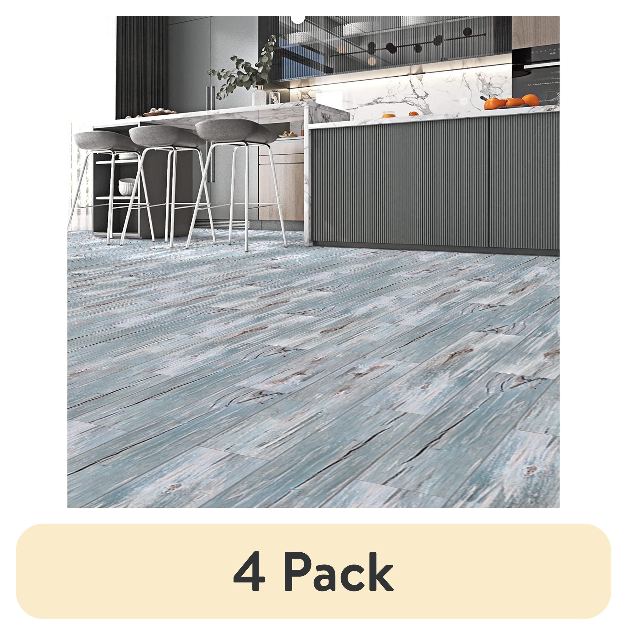 (4 pack) Abyssaly 35.8" x 5.9" 10 Pcs Wood Vinyl Flooring Tile Peel and ...
