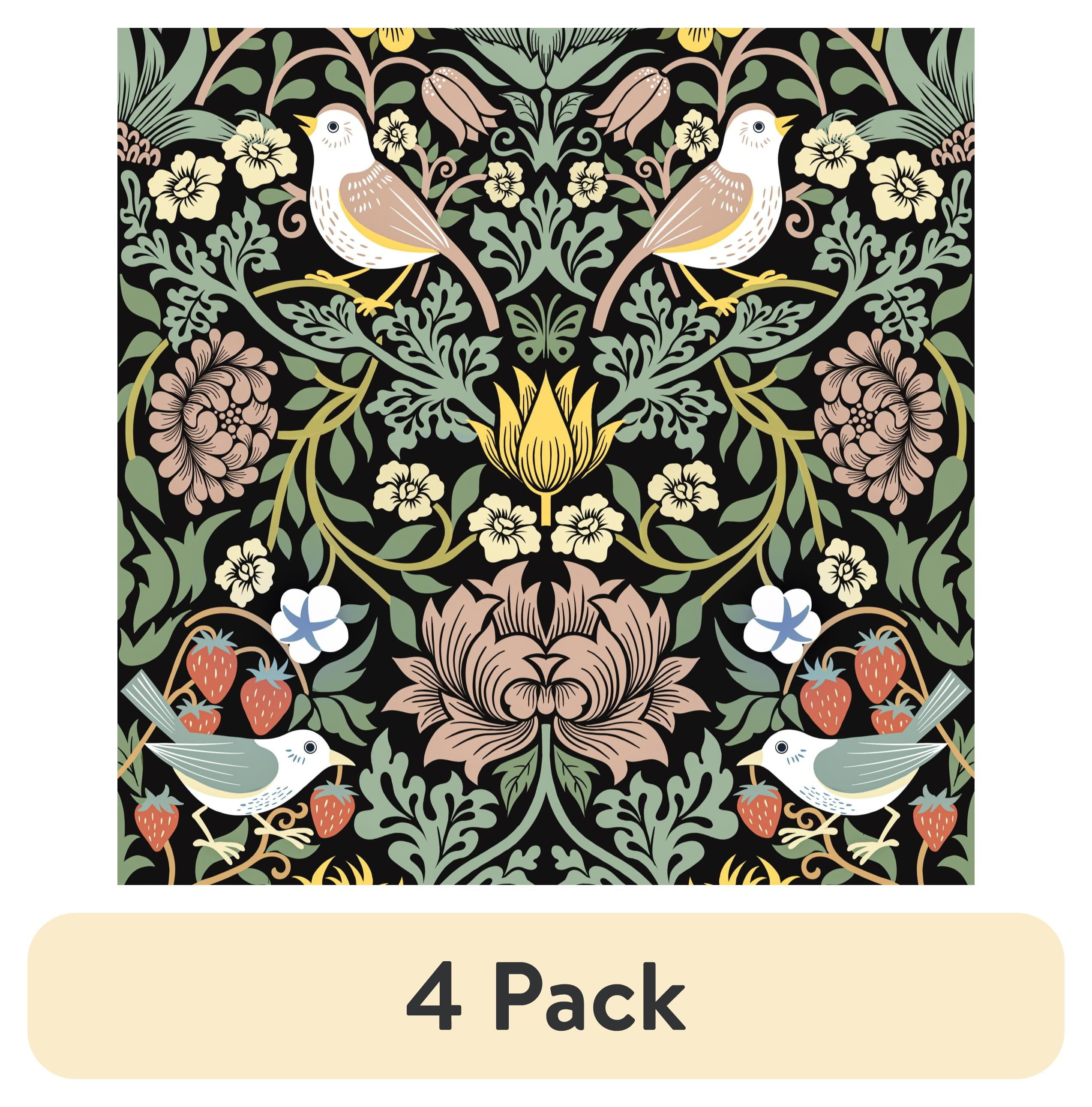 (4 pack) Abyssaly Vintage Classics Wallpaper 17.7" x 118" Peel and ...