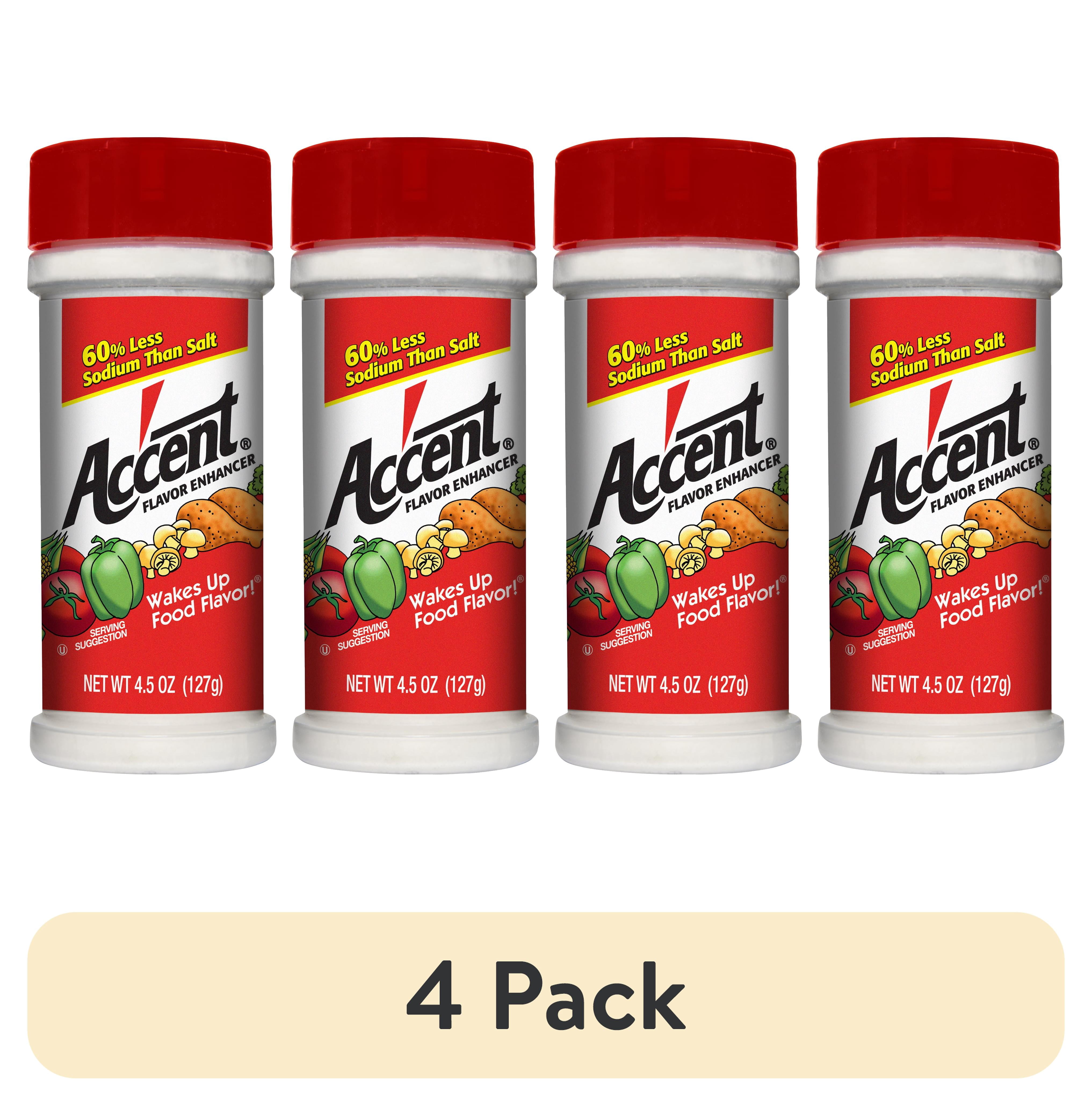 (4 pack) Ac'cent Flavor Enhancer MSG, Kosher, 4.5 oz - Walmart.com