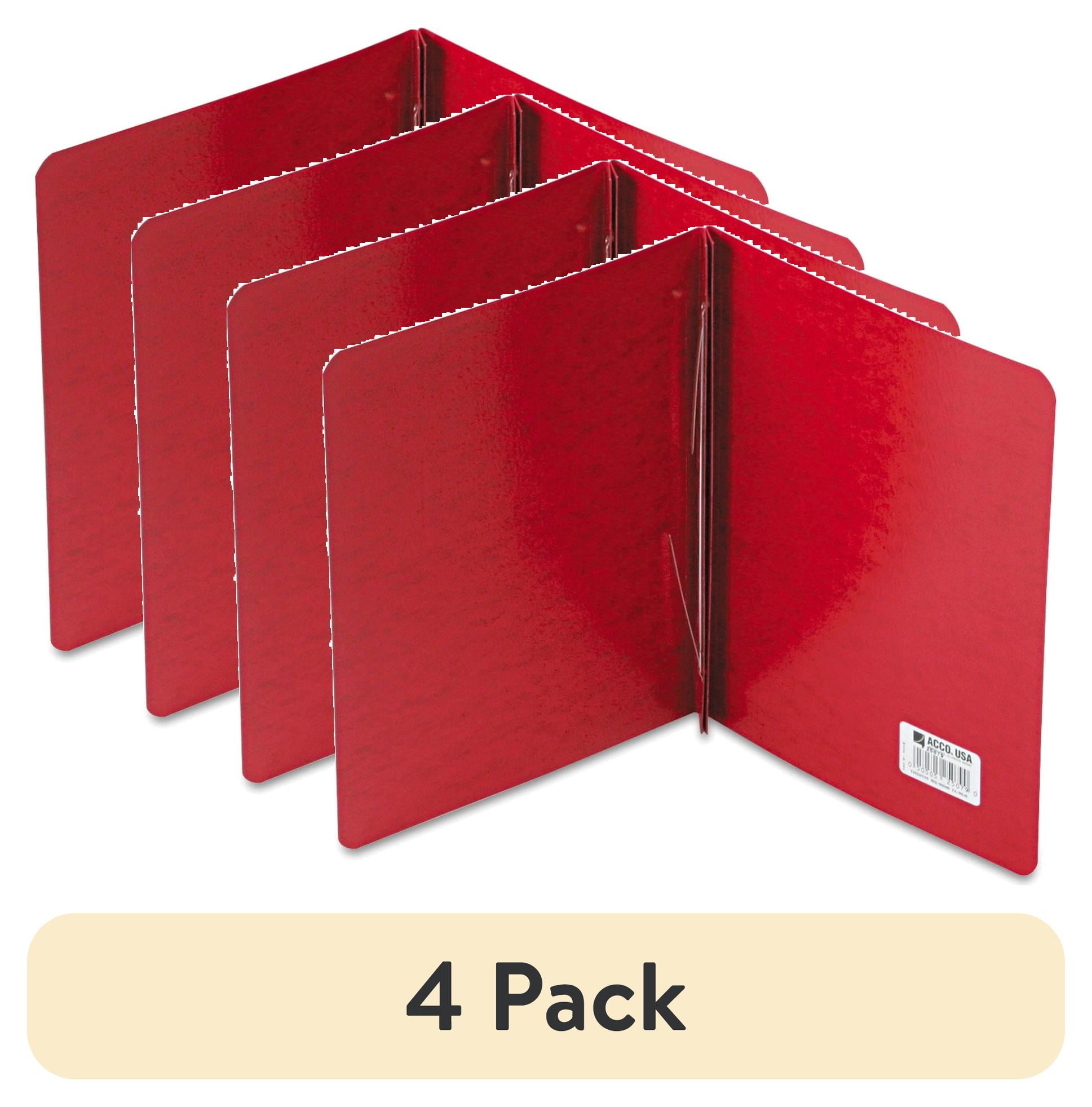 (4 pack) ACCO Presstex Report Cover Prong Clip Letter 3" Capacity Executive Red 25079 - Walmart.com