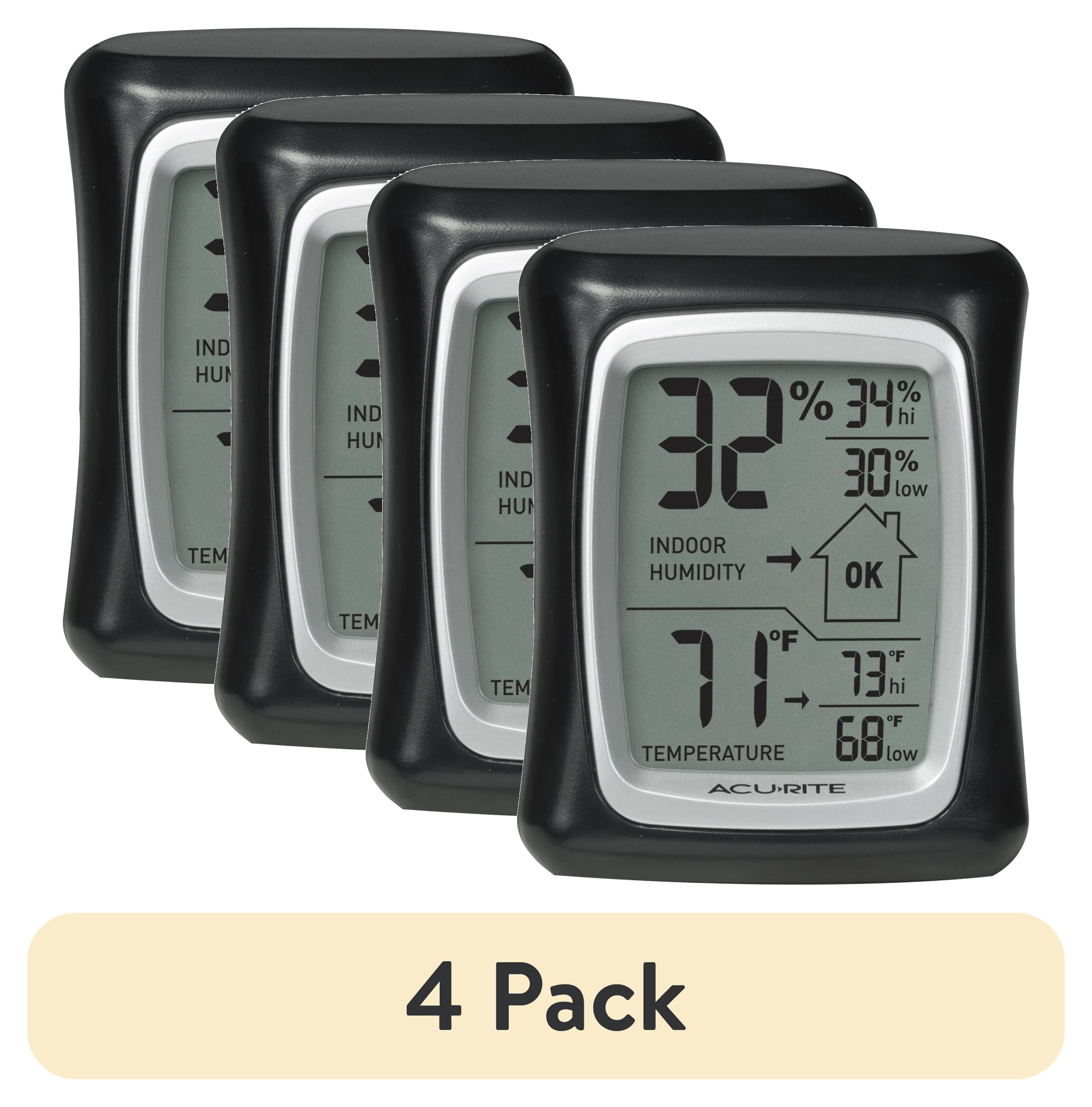 (4 pack) AcuRite Indoor Digital Thermometer & Hygrometer ...