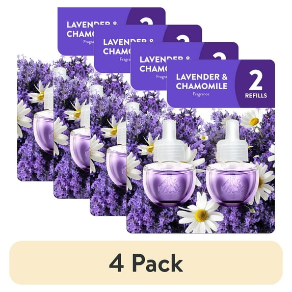 (4 pack) Air Wick Plug In Scented Oil Refill Lavender & Chamomile Air ...