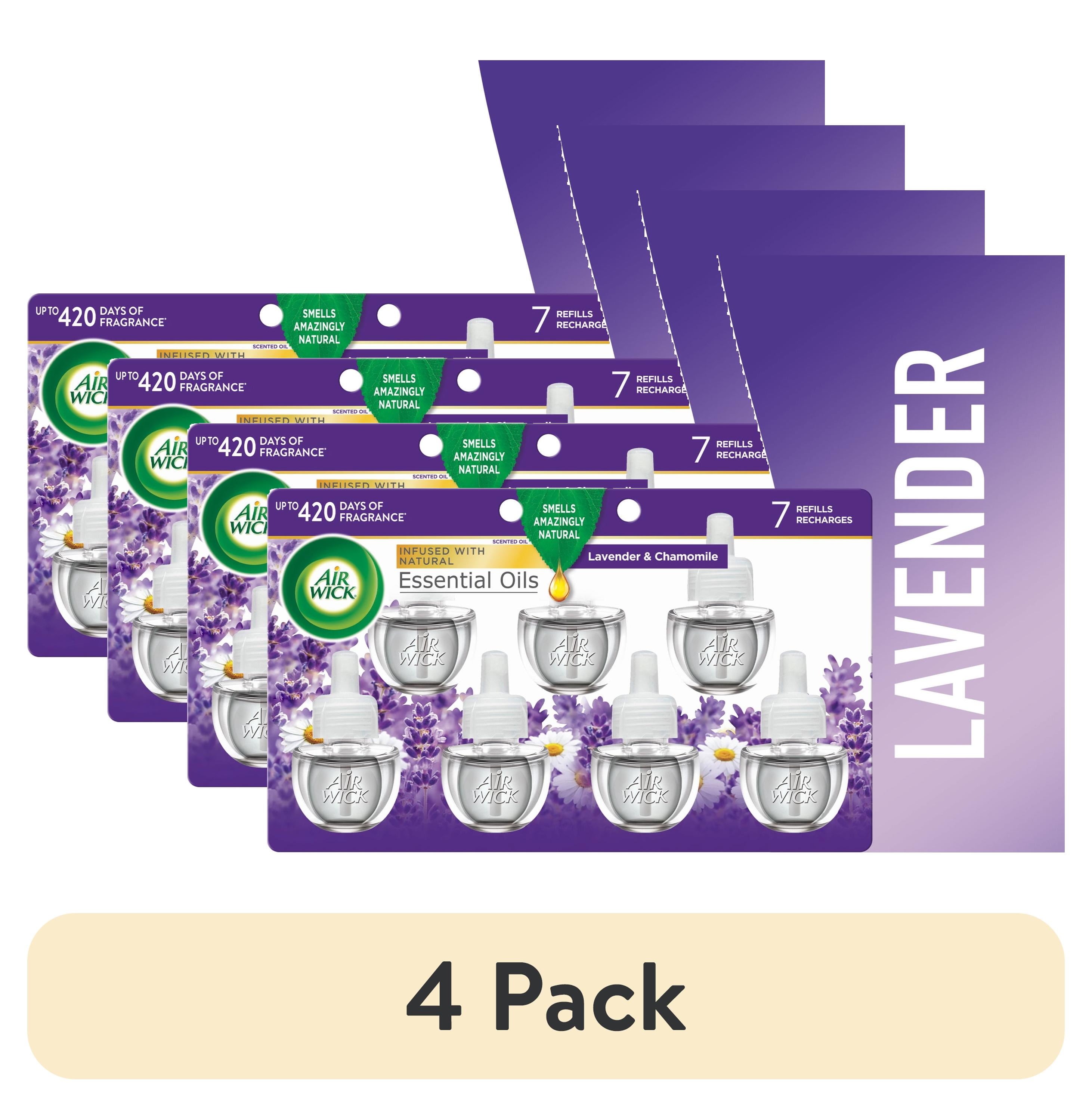 (4 pack) Air Wick Plug in Scented Oil Refill, 7 Count, Lavender and ...