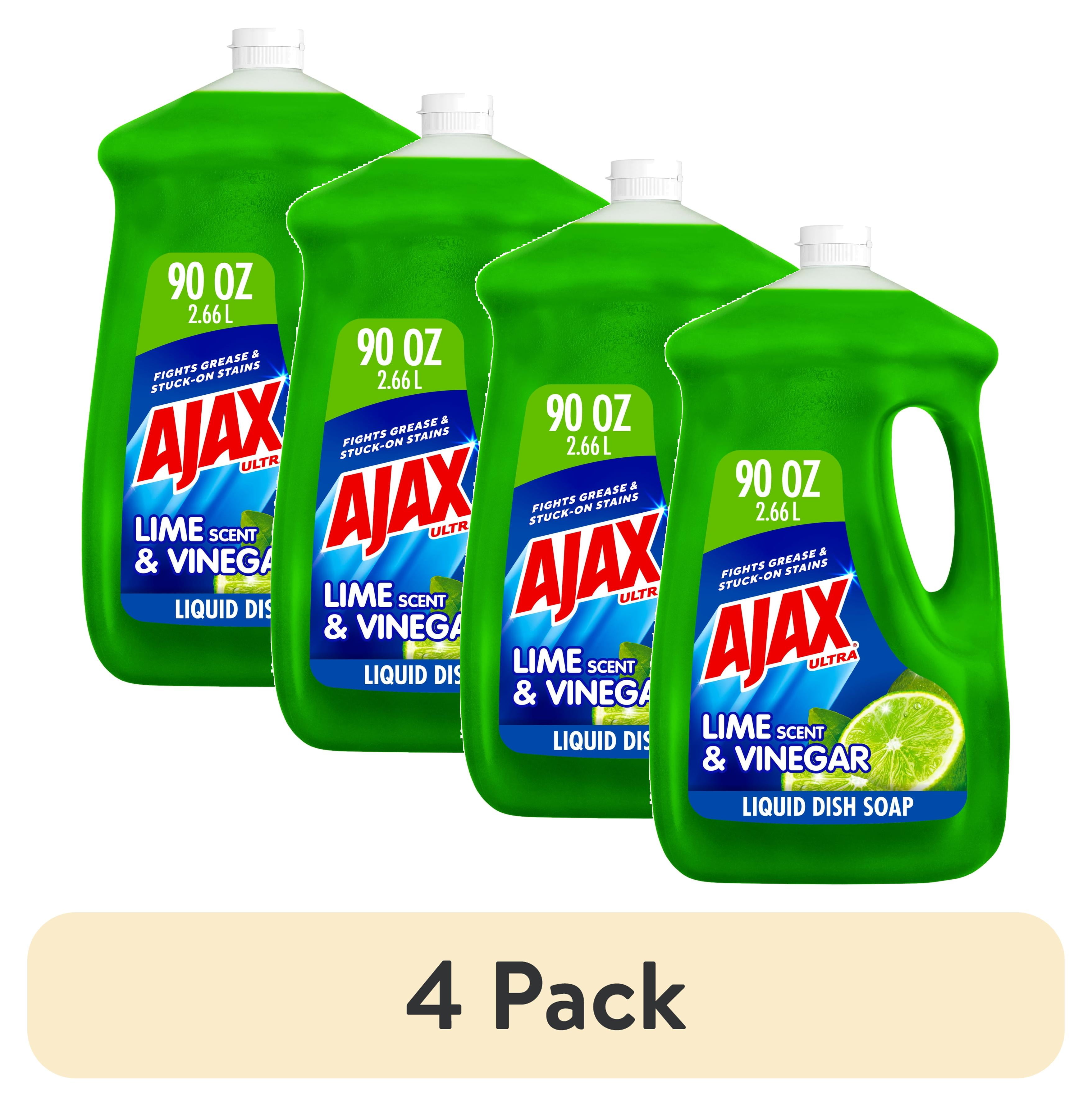 (4 pack) Ajax Ultra Liquid Dish Soap Vinegar and Lime Scent, Sparkling ...