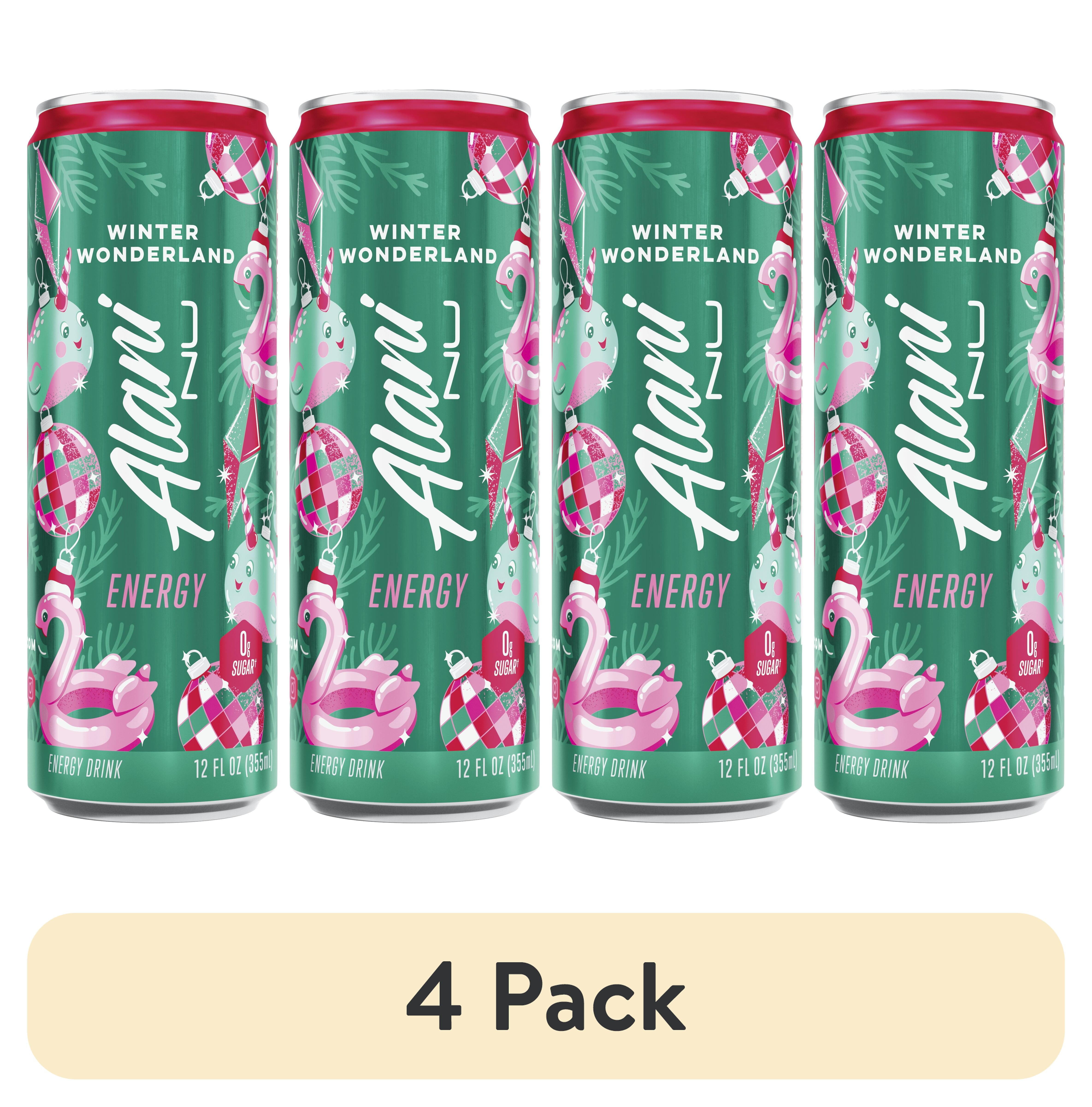 (4 pack) Alani Nu Sugar-Free Energy Drink, Winter Wonderland 12 fl oz ...