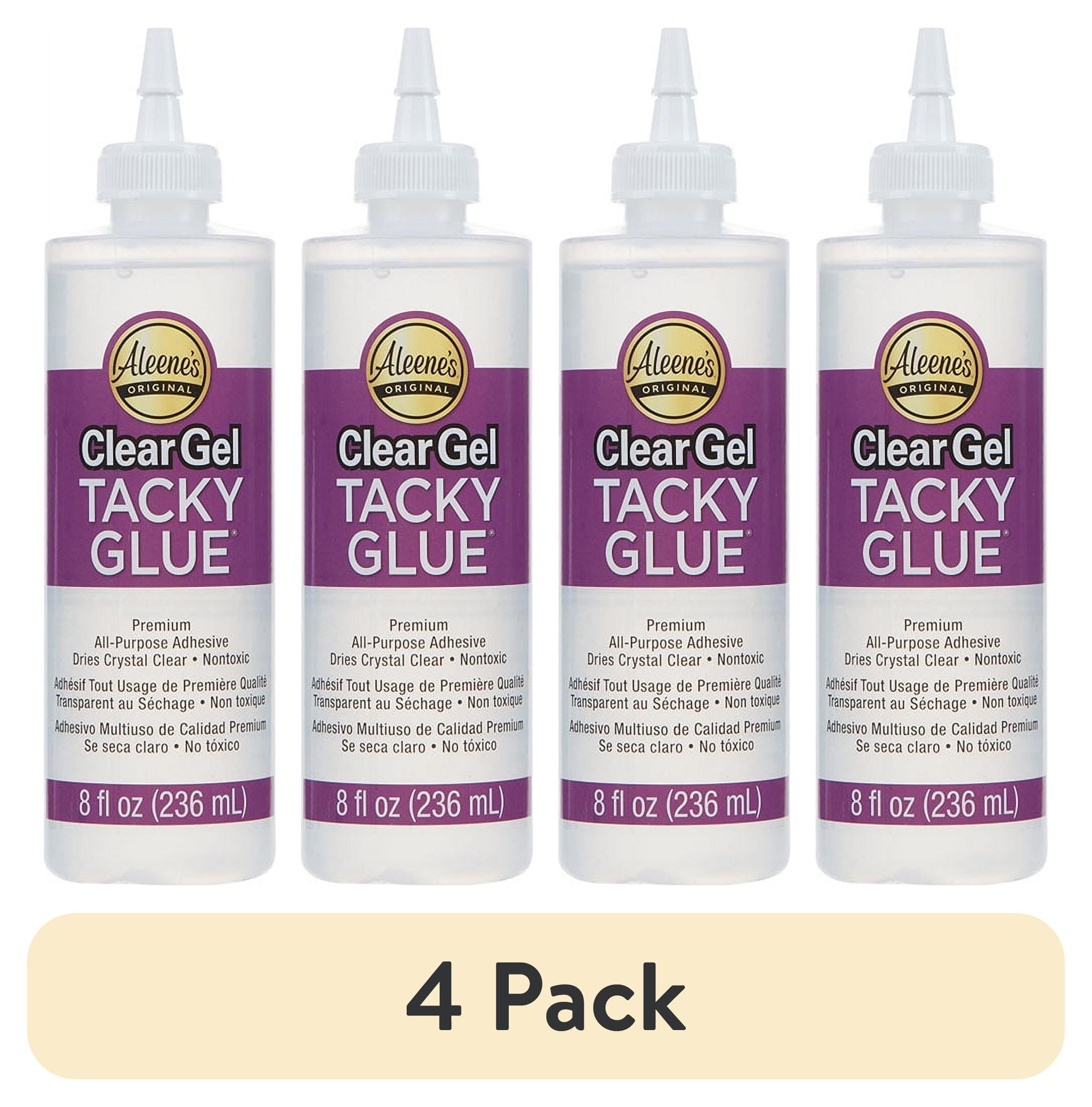 (4 pack) Aleene's Clear Gel Tacky Glue 8 fl oz, Dries Clear, Premium ...