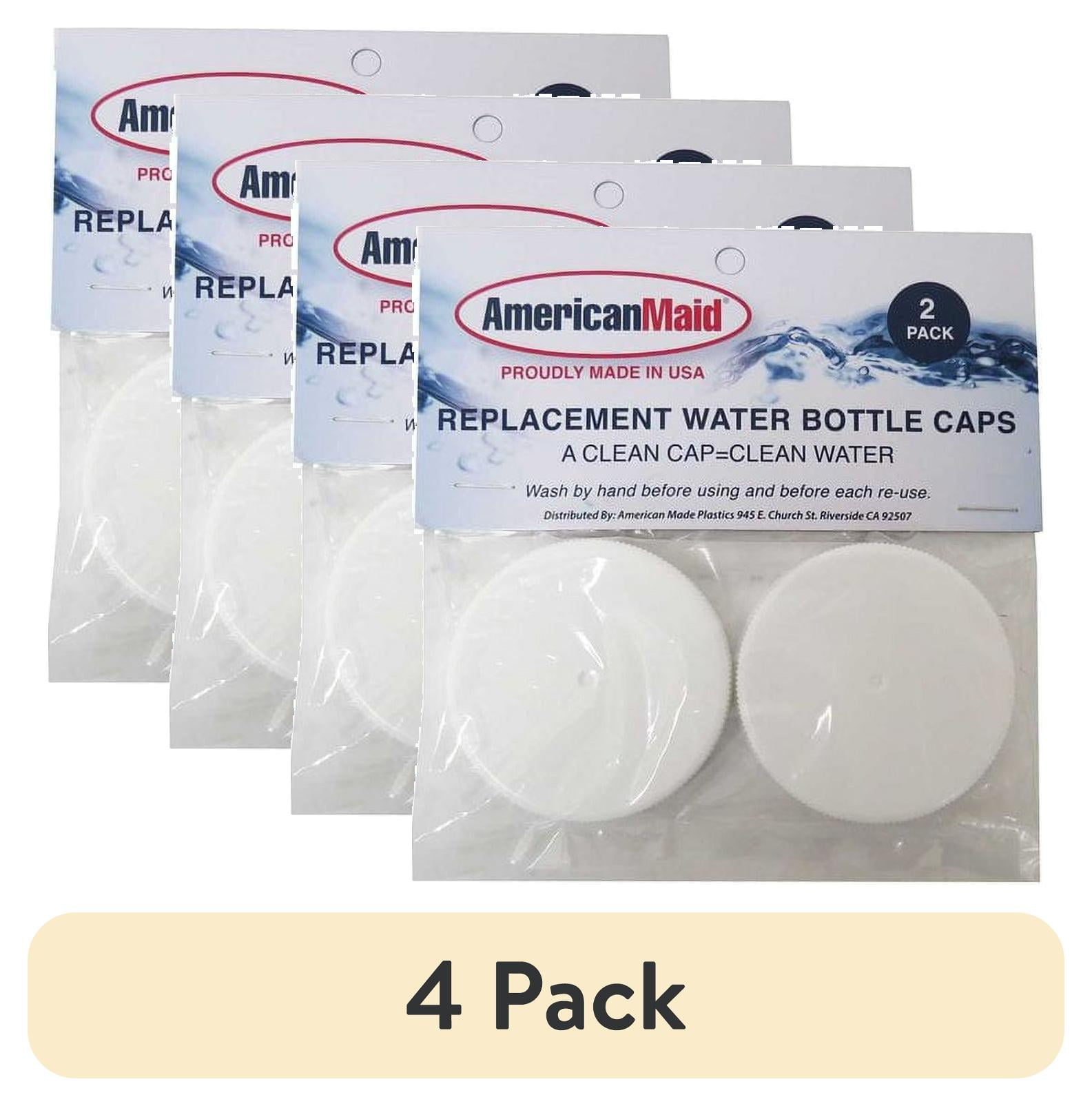 (4 pack) American Maid Water Bottle Replacement Caps in White - Walmart ...