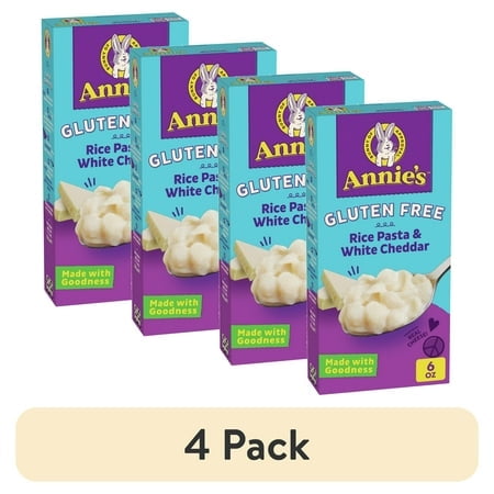 (4 pack) Annie's Gluten Free Macaroni and Cheese, Rice Pasta and White ...