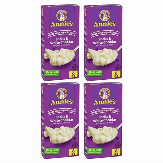 (4 pack) Annie's Shells and White Cheddar, Made with Organic Pasta and ...
