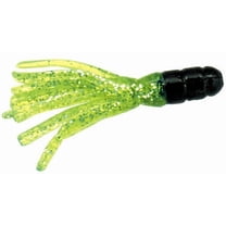(1 pack) Arkie Lures Solid Body Fishing Tube, Color Black/Chartreuse ...