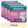 (4 pack) Assurance Women's Incontinence and Postpartum Underwear, XXL ...