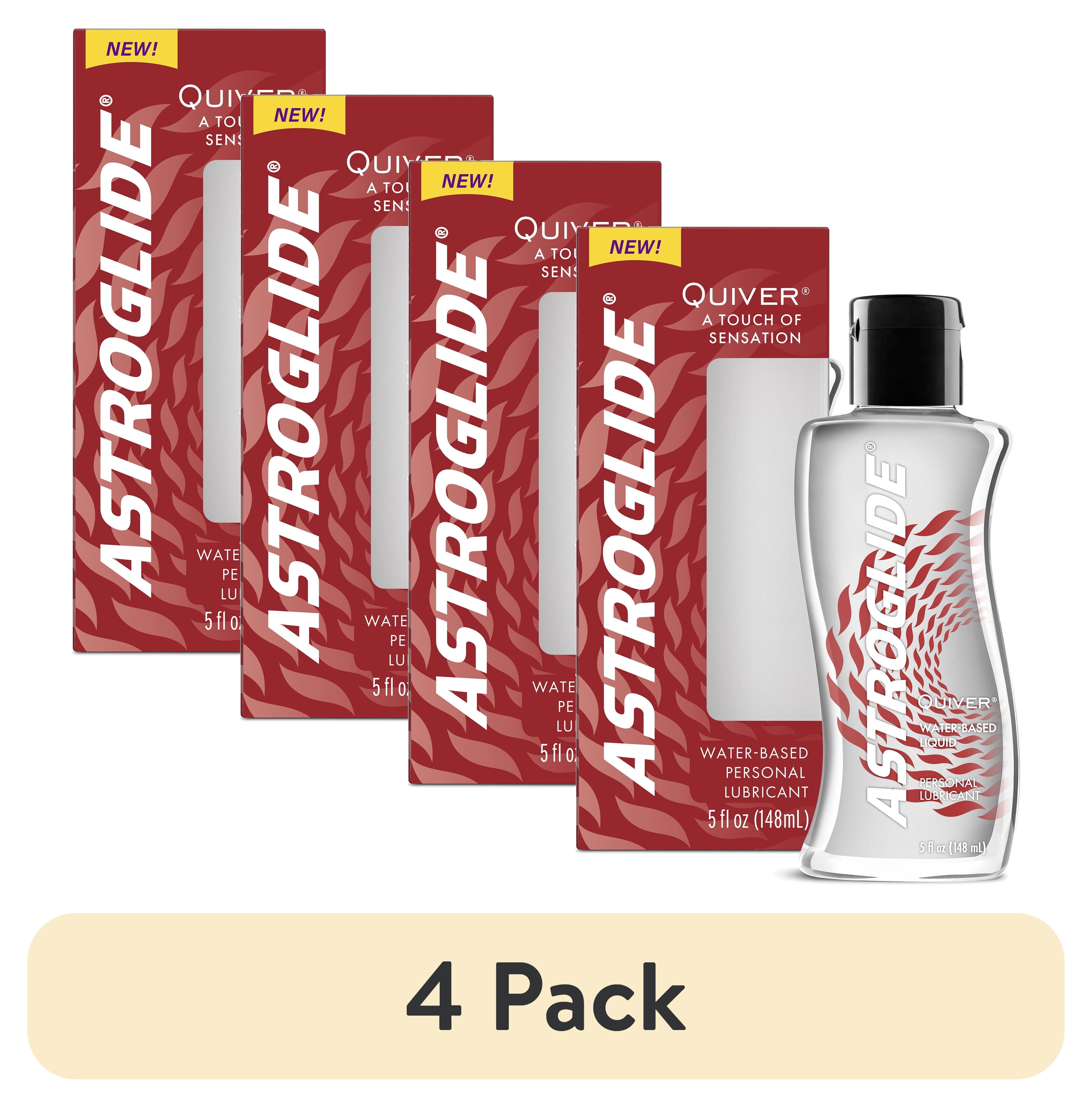 (4 pack) Astroglide Quiver® Personal Lubricant (5oz), Arousal Lube Adds ...
