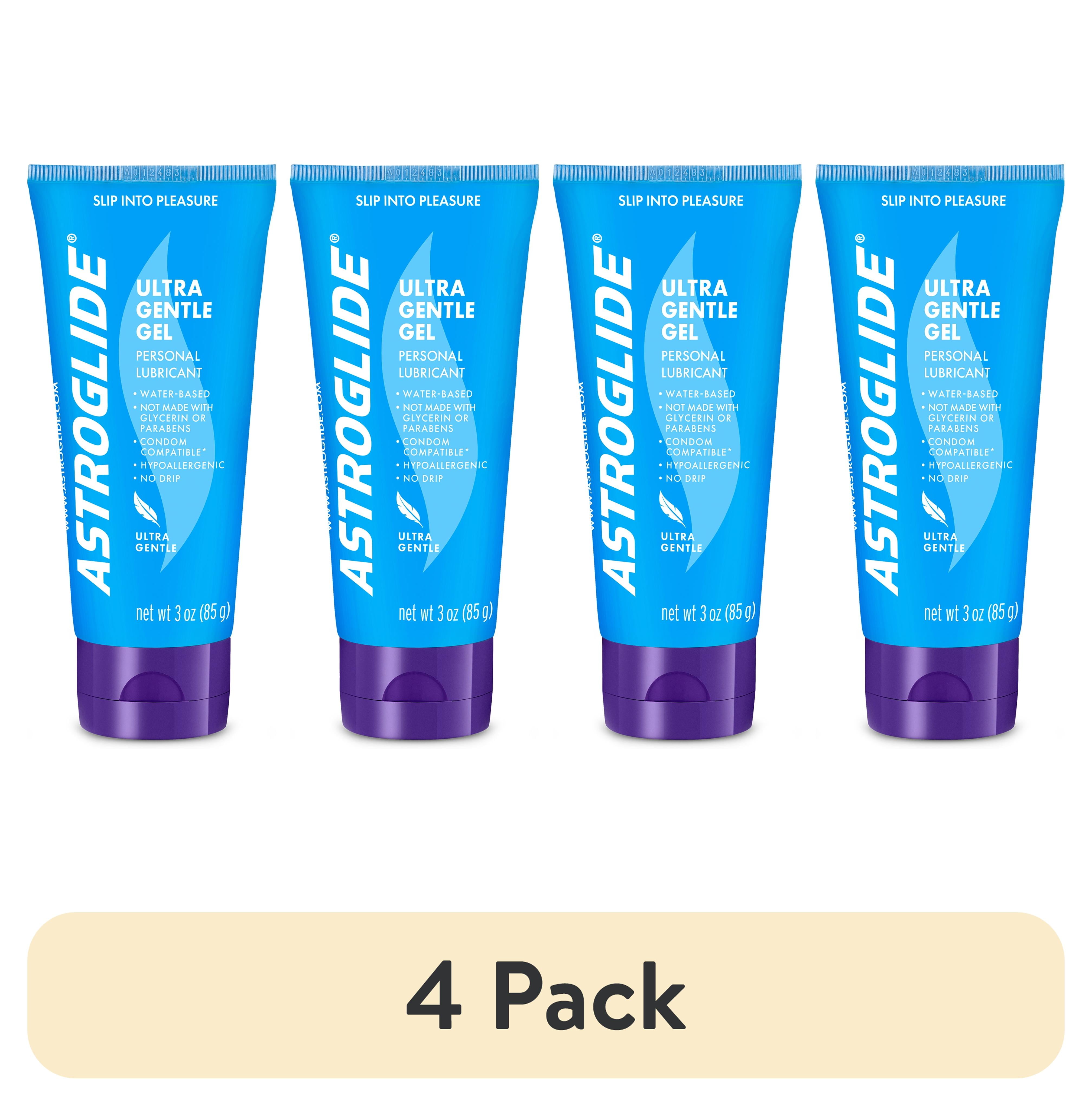 (4 pack) Astroglide Ultra Gentle Gel Water Based Personal Lube, Glycerin & Paraben Free ...