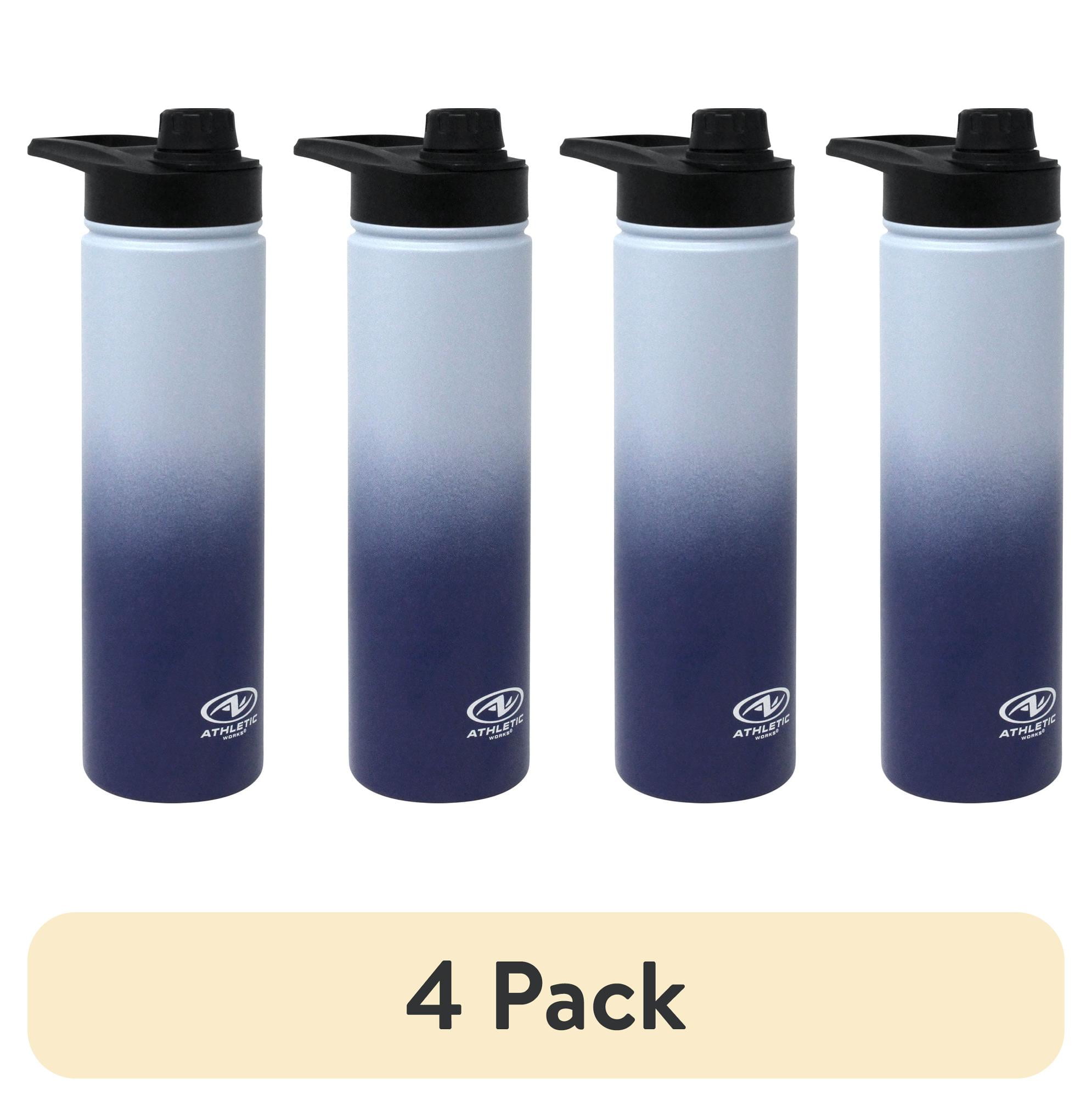 (4 pack) 24oz Blue Ombre Stainless Steel Bottle with Screw Cap Lid, by ...