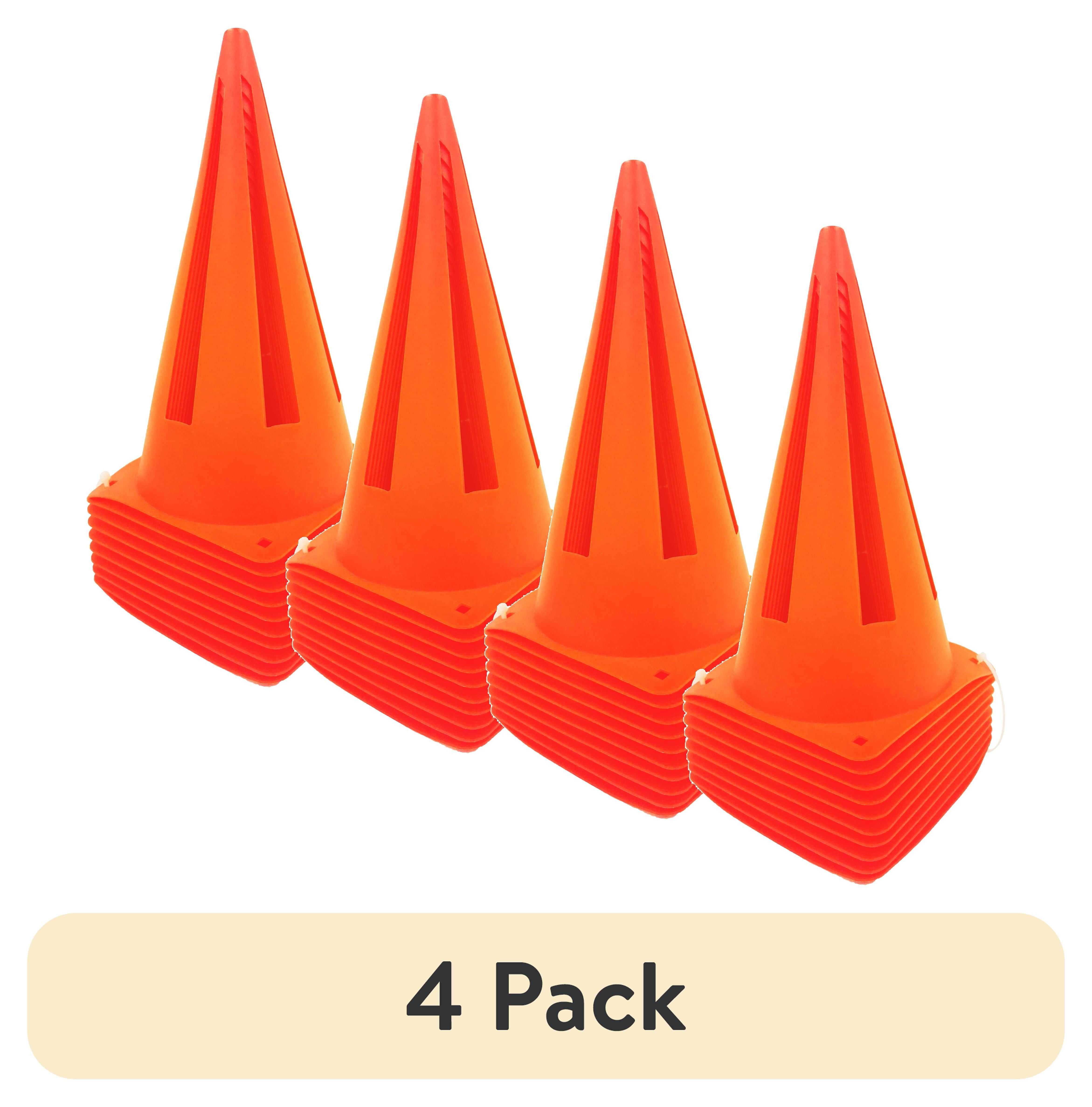 Athletic Works 9" Orange Field Cones 10 Pack, Durable PVC, Training ...