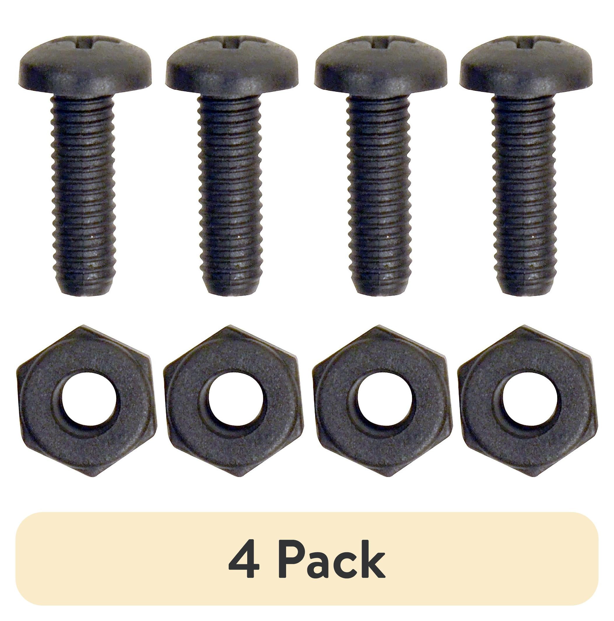 (4 pack) Auto Drive 90279W - 8 Piece Black Nylon License Plate ...