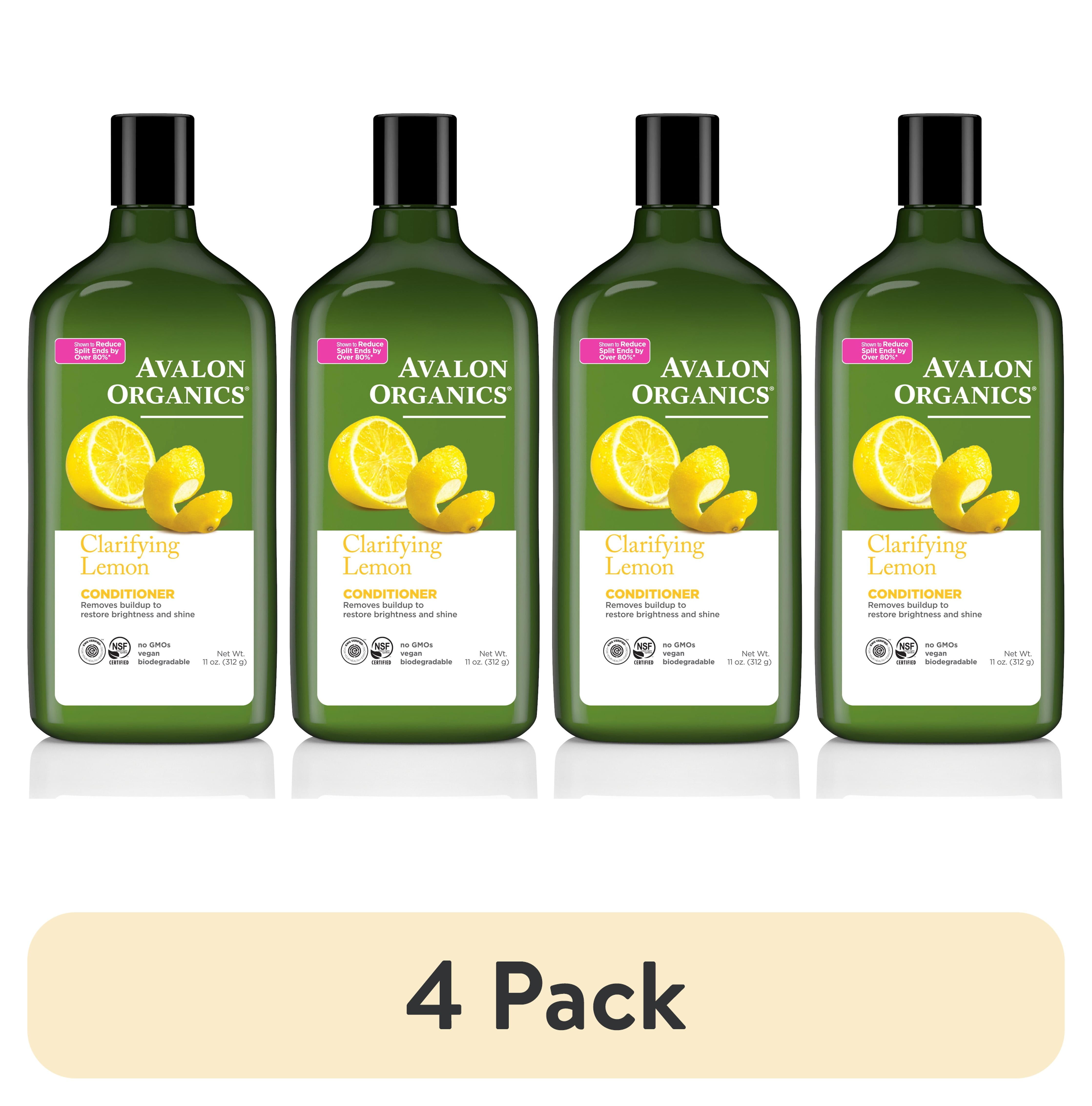 (4 pack) Avalon Organics Clarifying Lemon Conditioner, 11 oz - Walmart.com