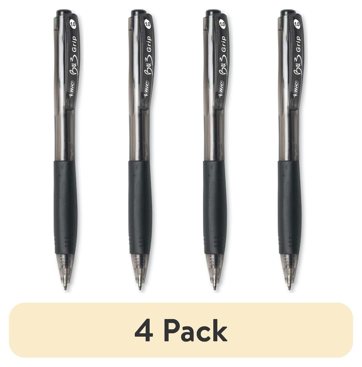 (4 pack) BIC, BICBU360BK, BU3 Triangle Grip 1.0 mm Ballpoint Pen ...