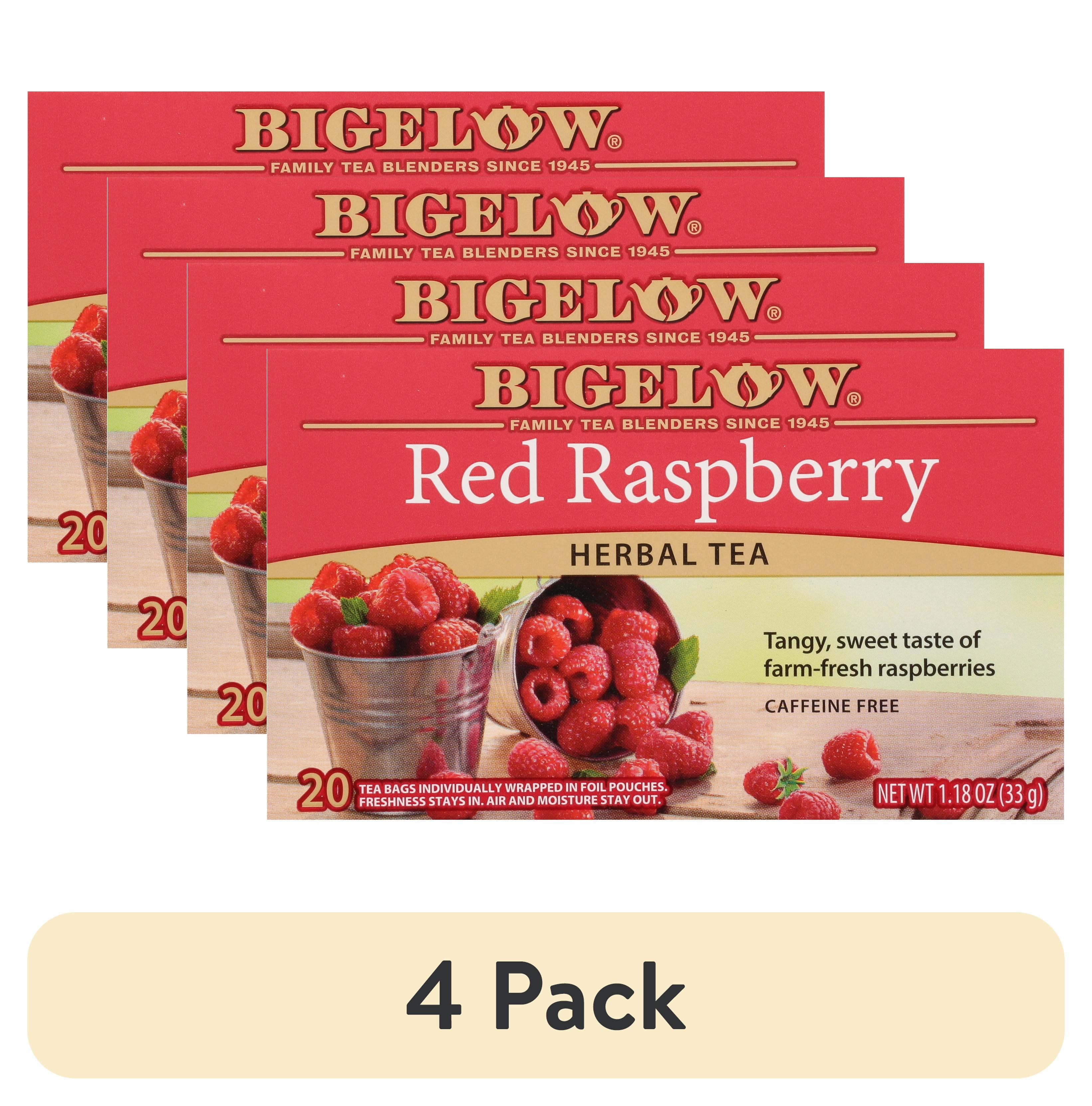(4 pack) BIGELOW TEA, TEA,RED RASPBERRY 20 BAG - Walmart.com
