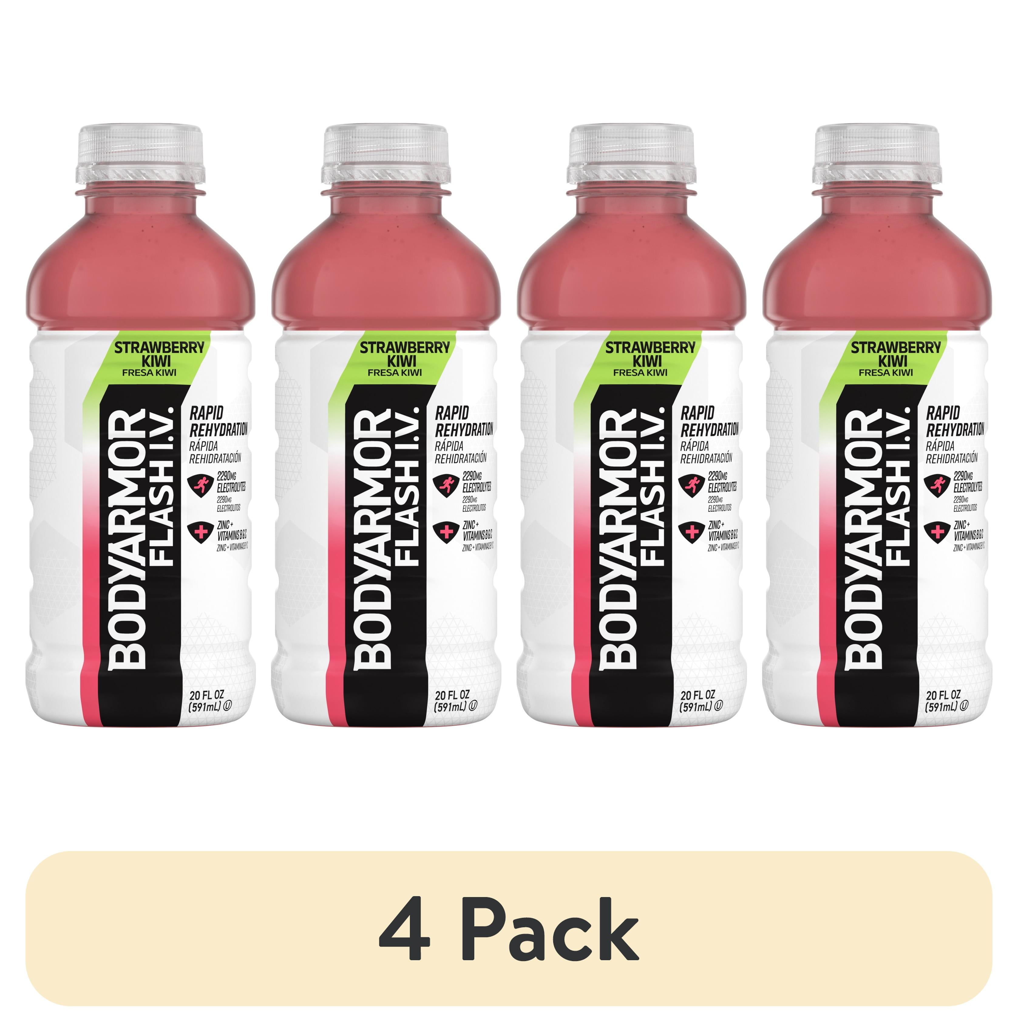 (4 pack) BODYARMOR Flash IV Strawberry Kiwi Electrolyte Drink, 20 fl oz ...