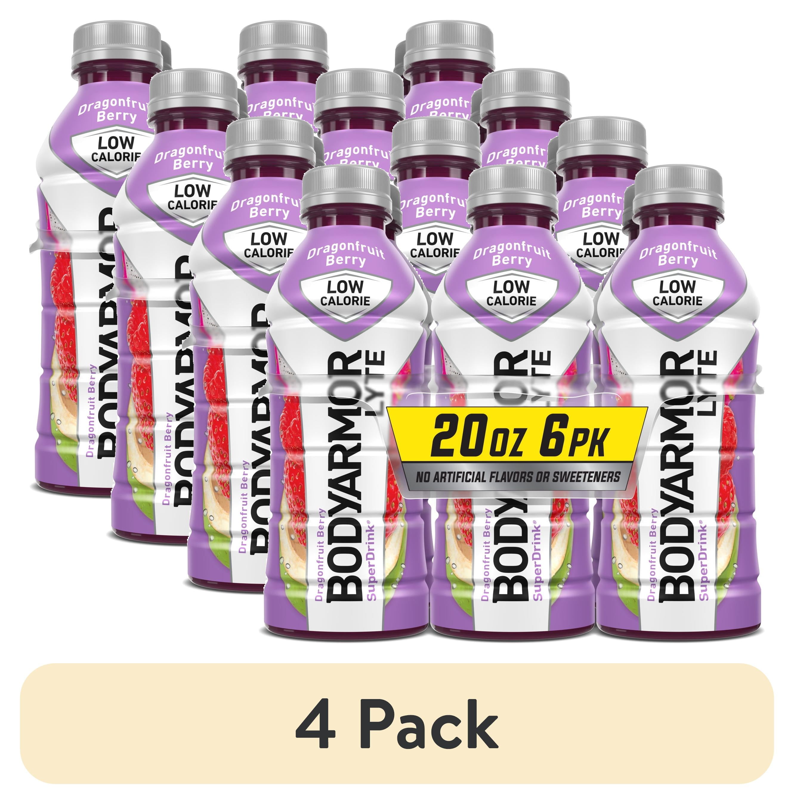 (4 pack) BODYARMOR Lyte Dragonfruit Berry Electrolyte Sports Drink, 20 ...