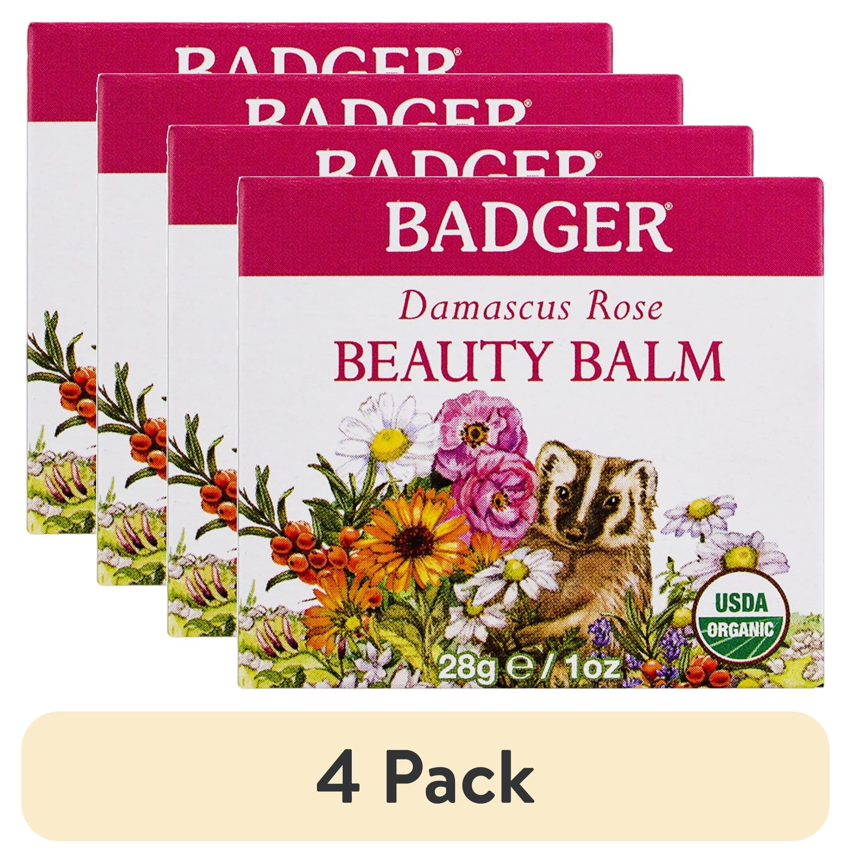 (4 pack) Badger Beauty Balm, Damascus Rose, 1 oz - Walmart.com