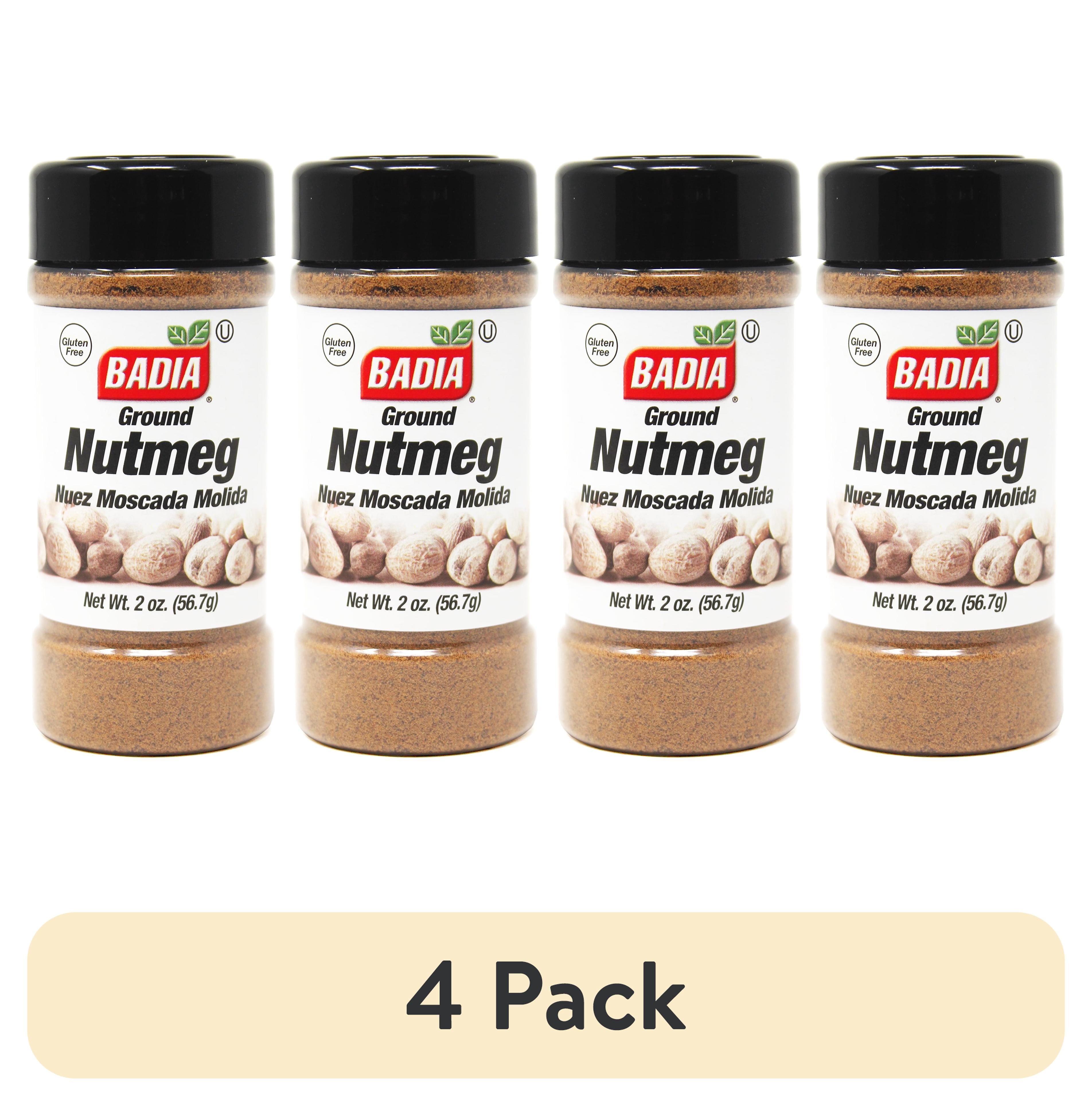 (4 pack) Badia Ground Nutmeg, 3 oz Bottle - Walmart.com