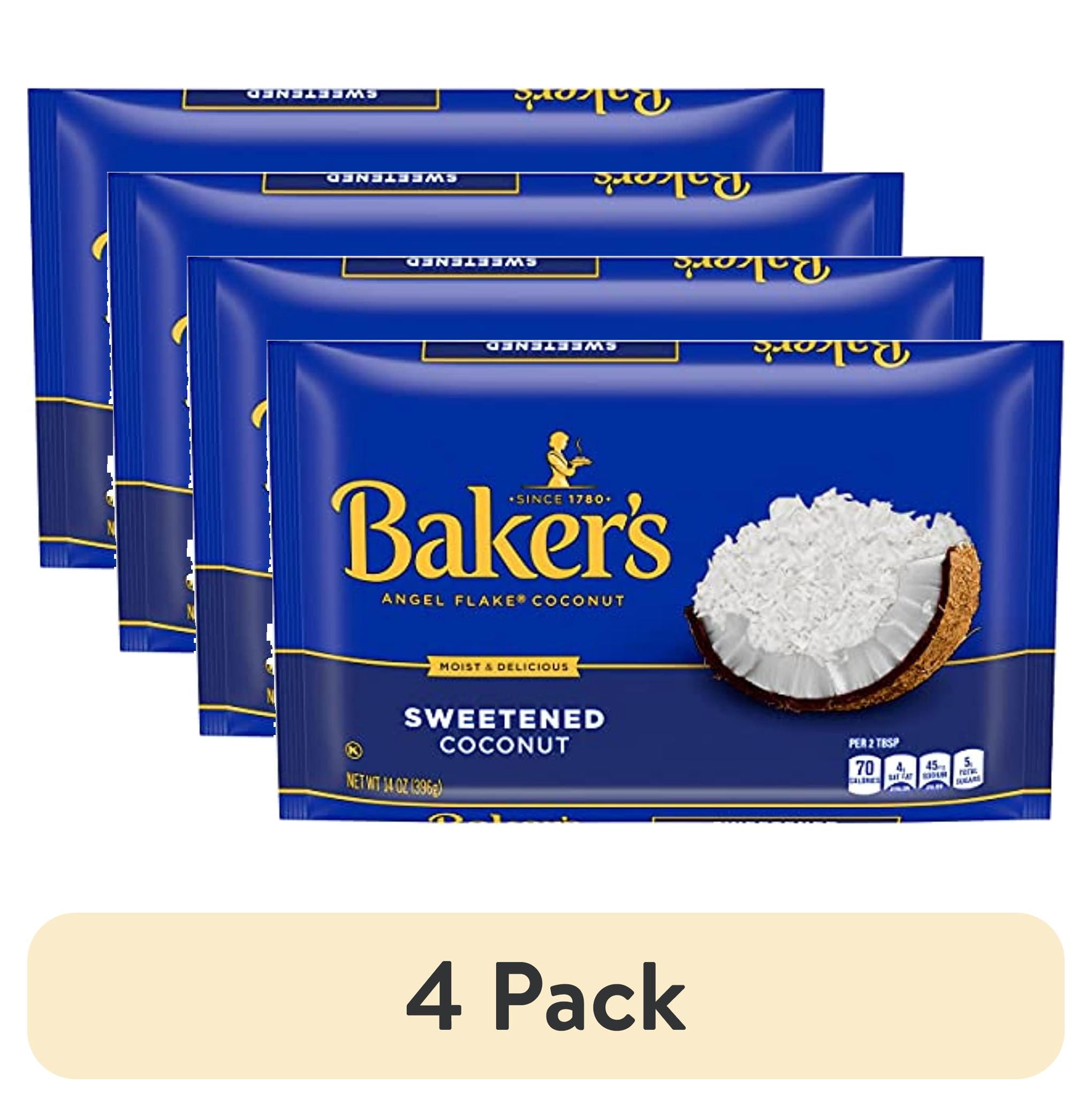 (4 pack) Bakers Angel Flake Sweetened Coconut (Pack Of 2) - Walmart.com