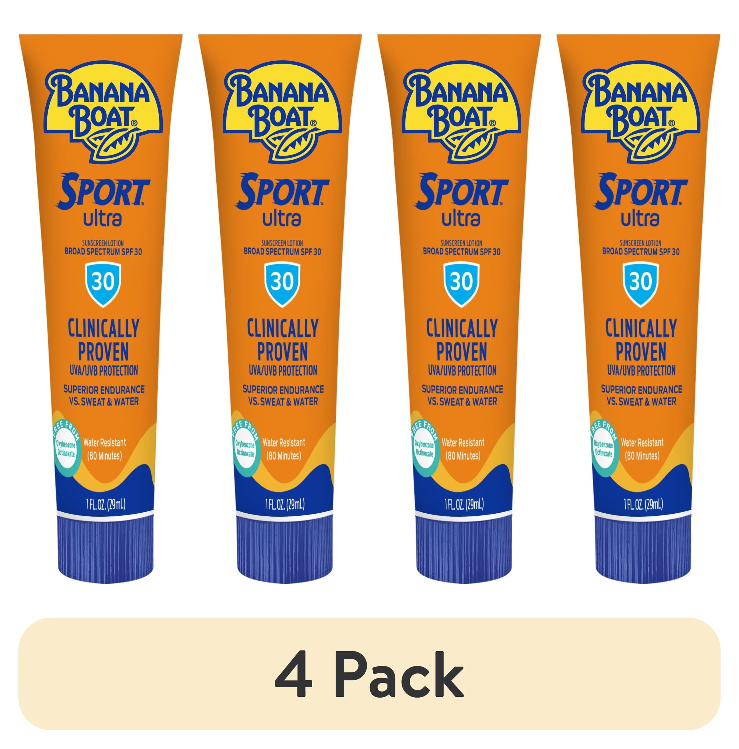 (4 pack) Banana Boat Sport Ultra SPF 30 Sunscreen Lotion, Travel ...
