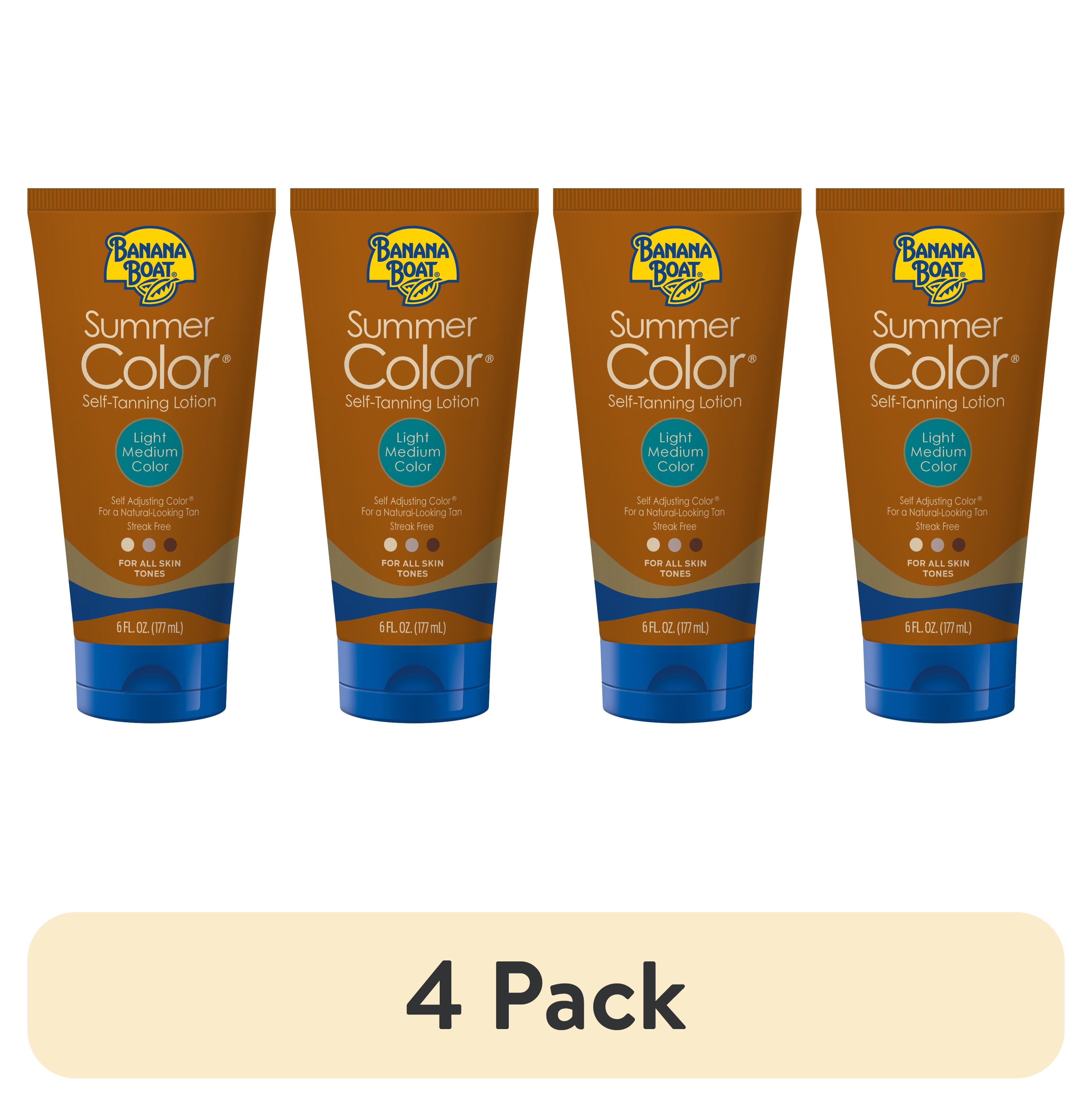 (4 pack) Banana Boat Summer Color Self Tanning Lotion, Light Medium ...