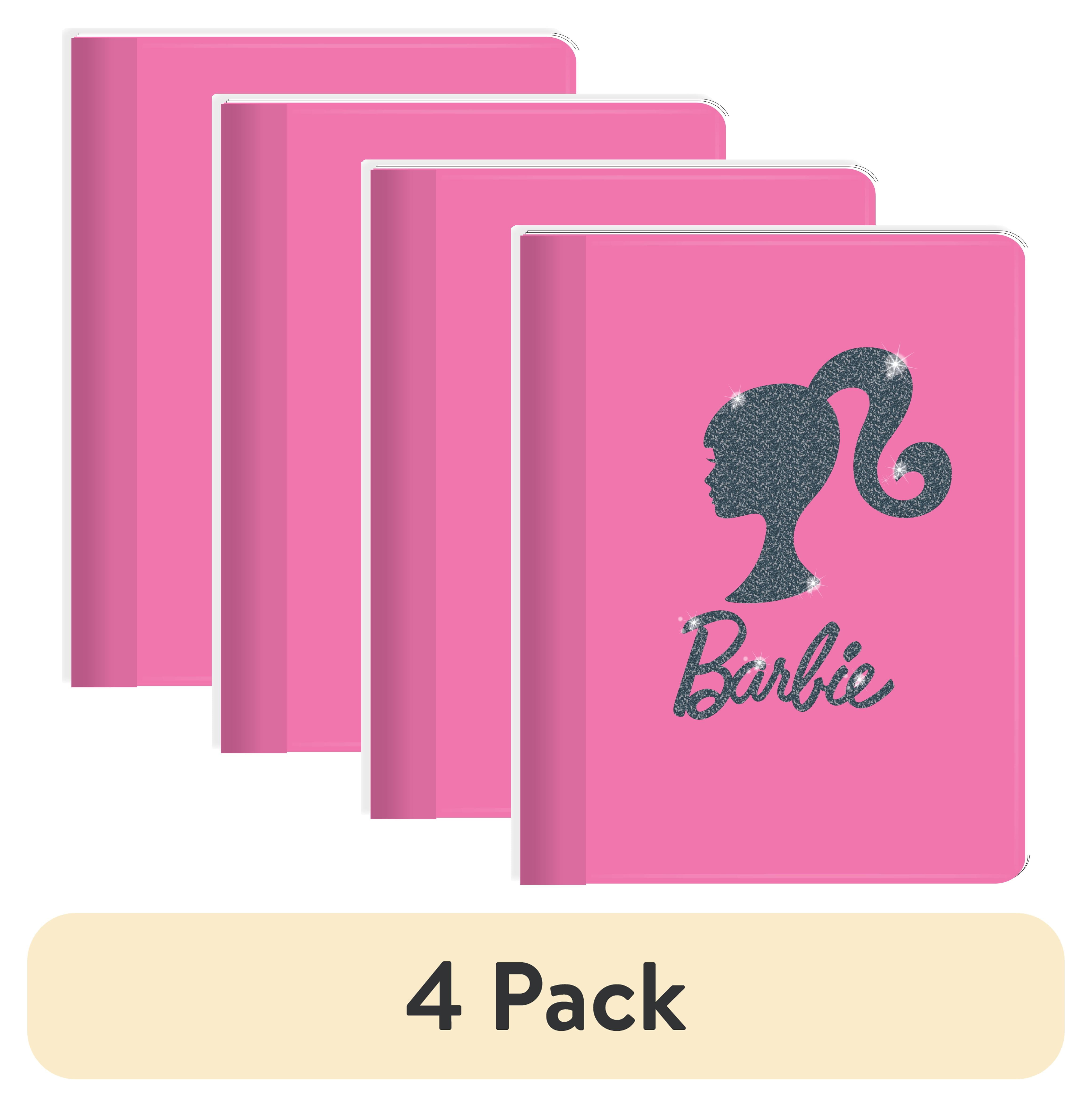 (4 pack) Barbie Composition Writing Notebook, 9.75 in, 100 Sheets, Wide ...
