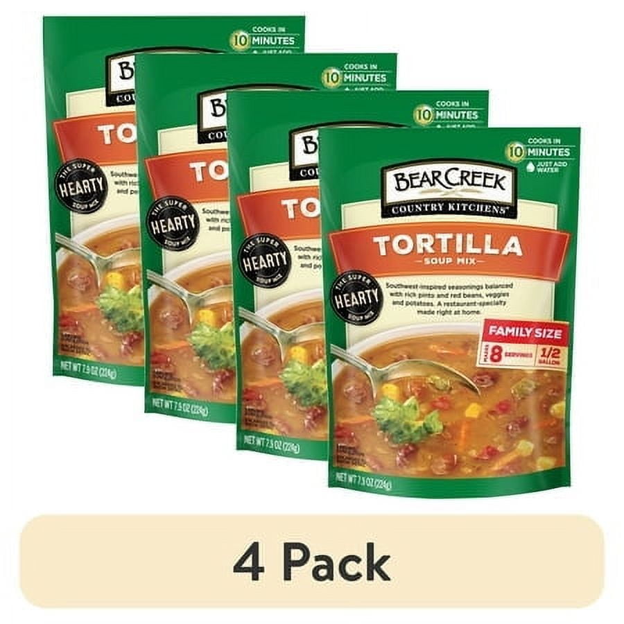 (4 pack) Bear Creek Country Kitchens Tortilla Soup Mix, 8 Servings ...