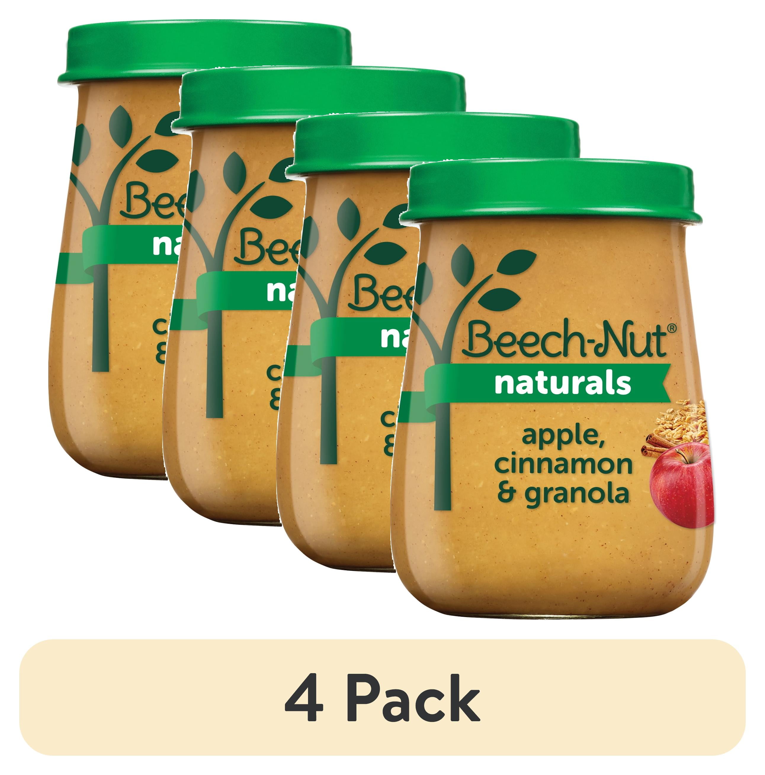 (4 pack) Beech-Nut Naturals Stage 2 Baby Food, Apple & Granola, 4 oz ...